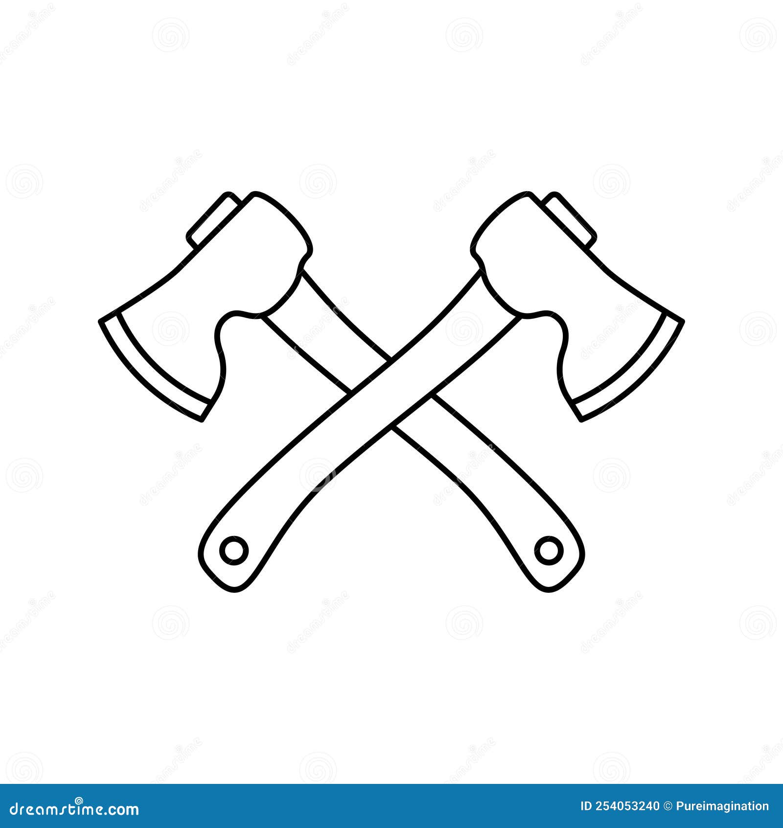 Coloring Page with Axe for Kids Stock Vector - Illustration of freehand ...