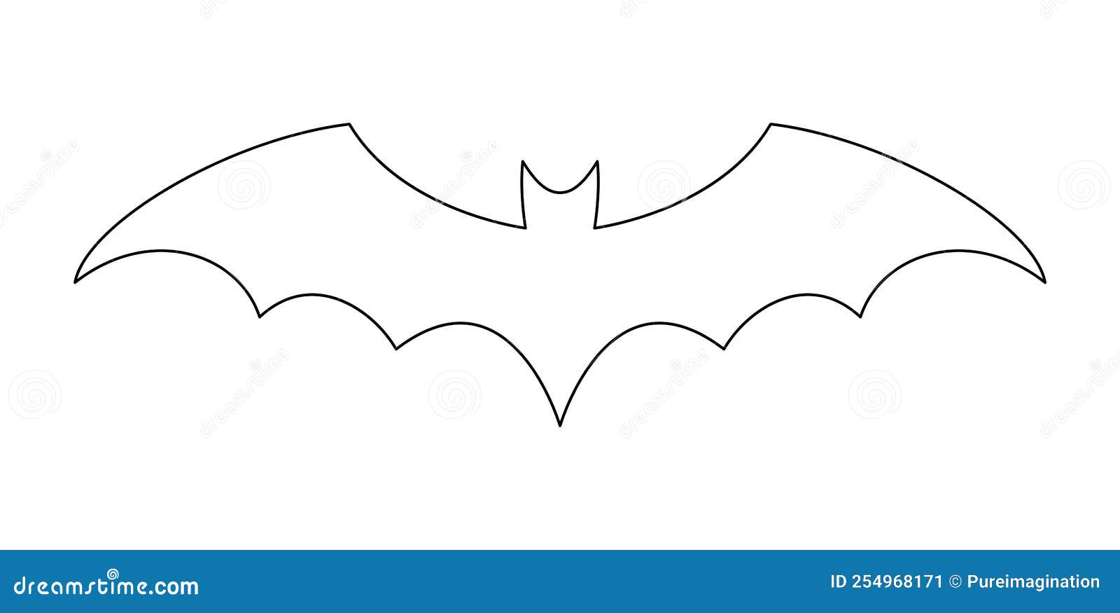 Coloring Page with Bat for Kids Stock Vector - Illustration of outline ...