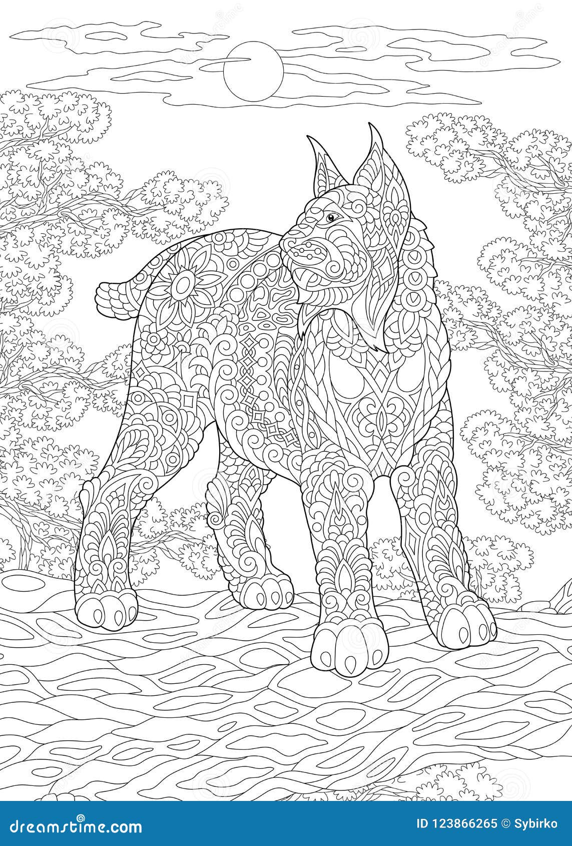 Zentangle Wildcat Lynx Bobcat Caracal Vector Illustration ... Zentangle Wildcat Lynx Bobcat Caracal Vector Illustration ...