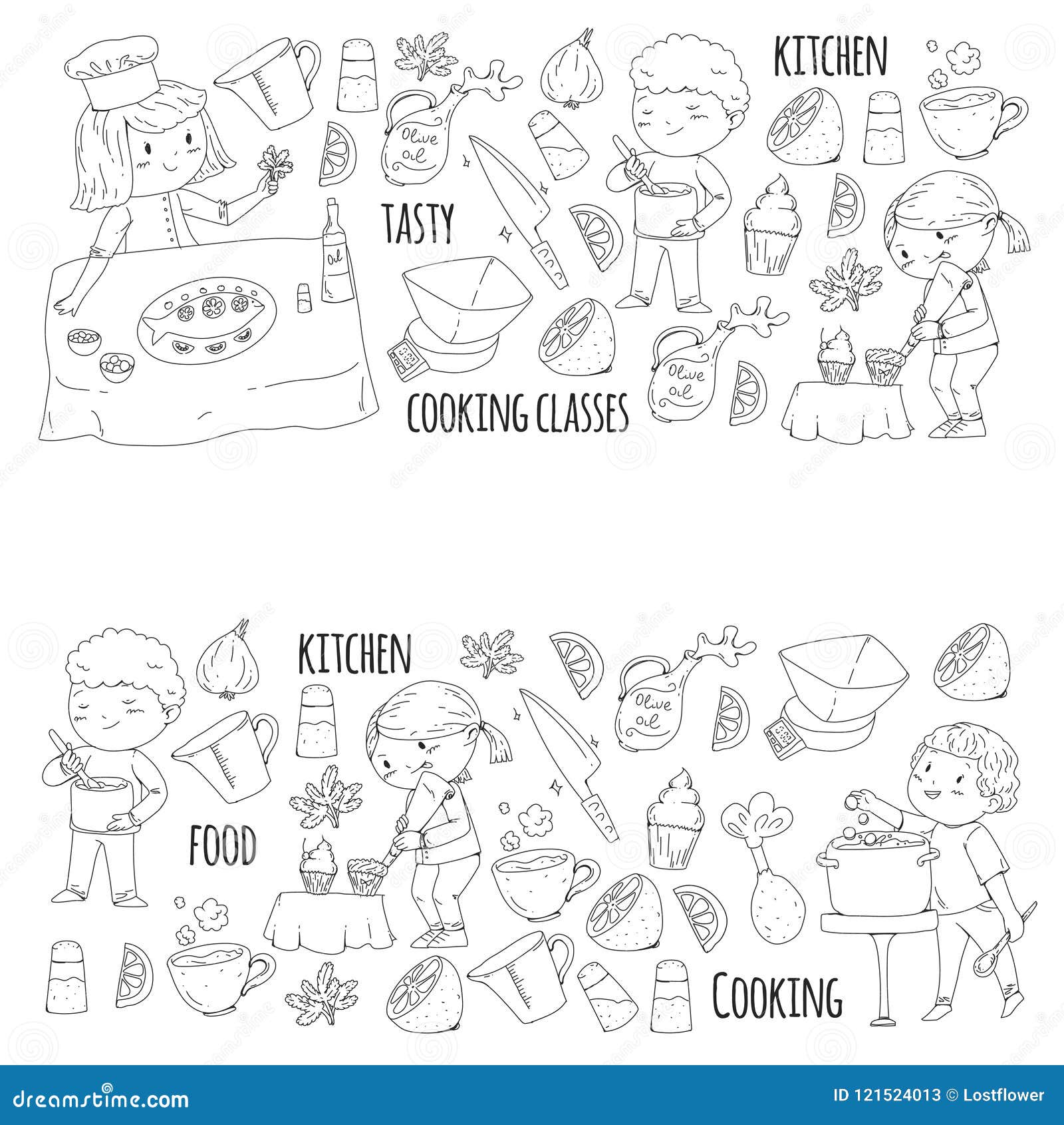 Cooking Class Coloring Sheets