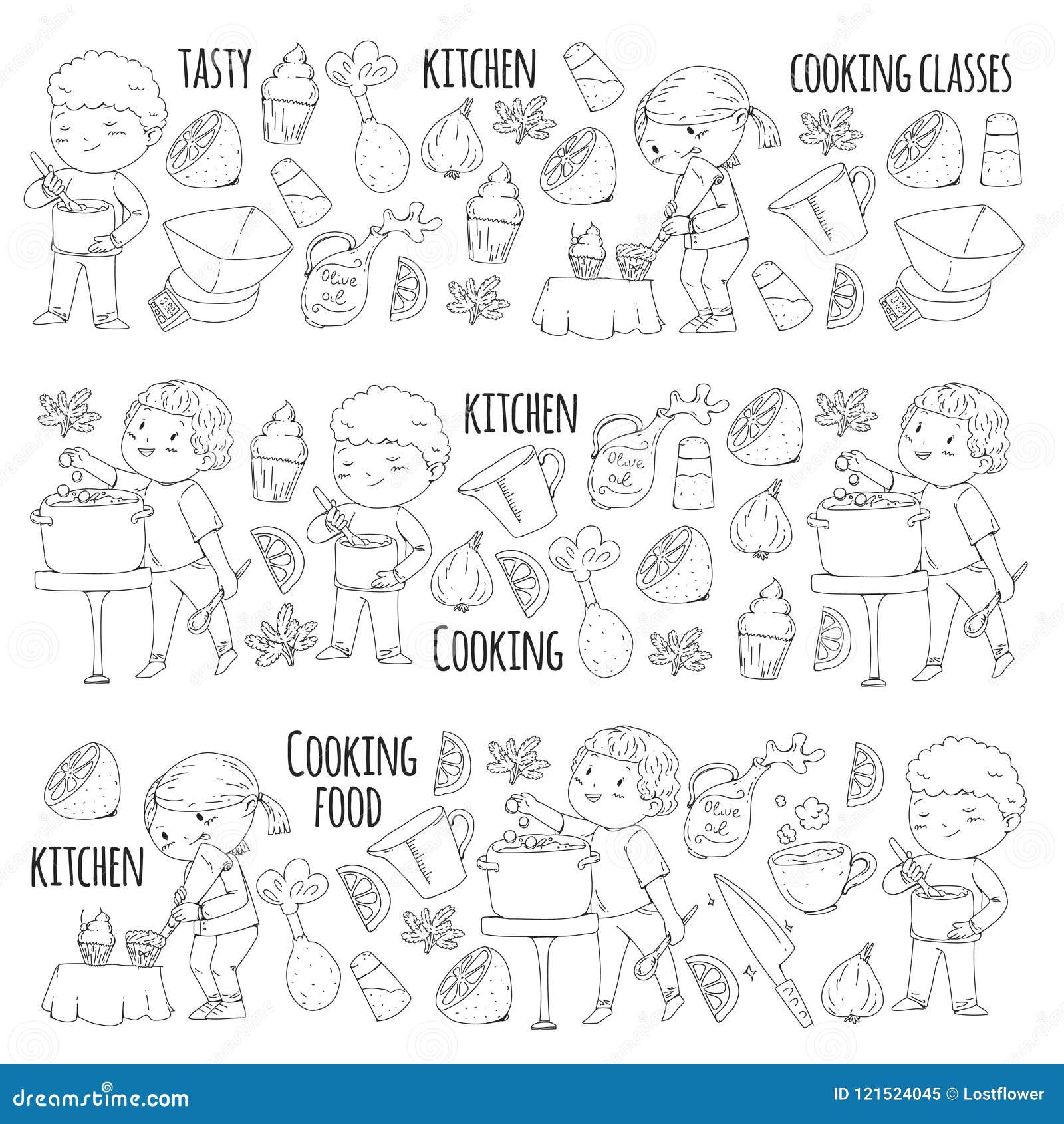 Cooking Class Coloring Sheets