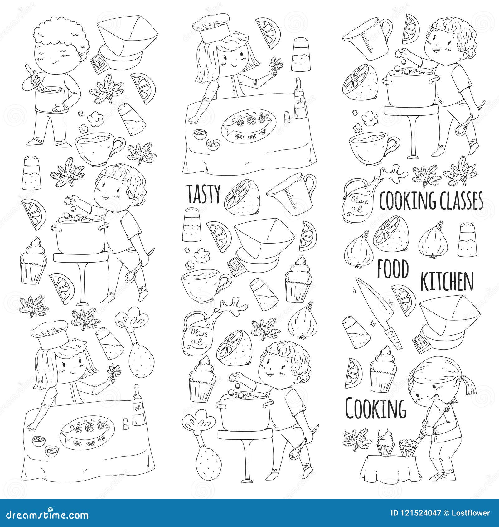 Cook Book Coloring Pages