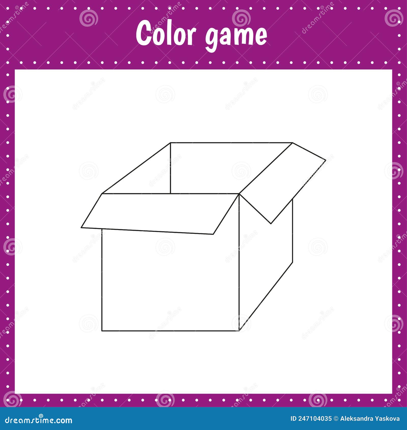 Coloring page of box stock vector. Illustration of activity - 247104035