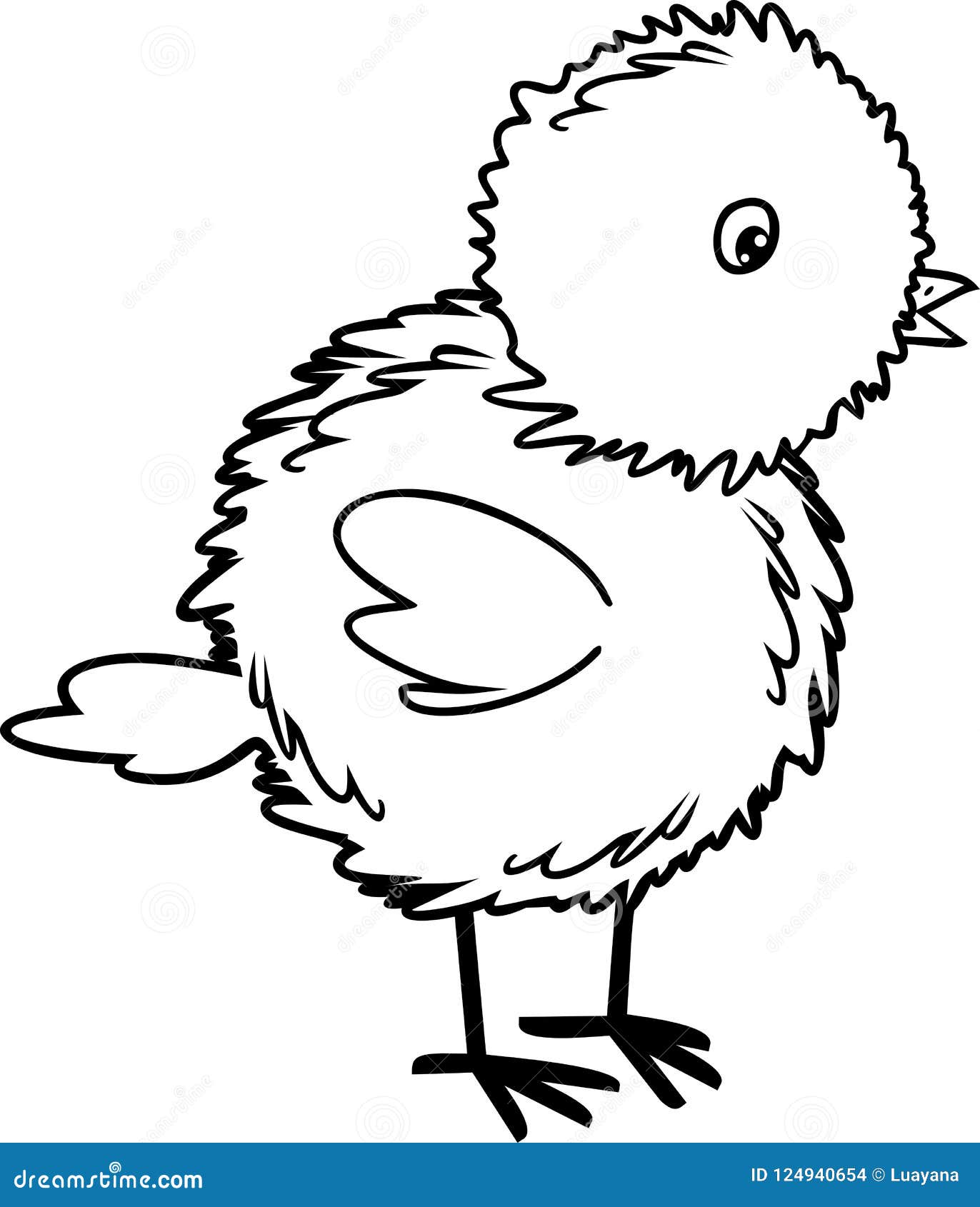 Coloring page with chick stock vector. Illustration of page - 124940654