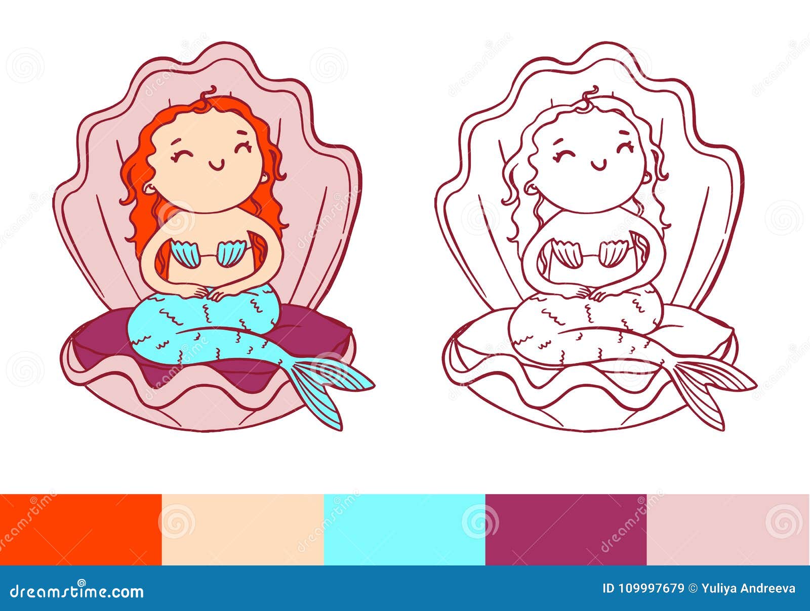 Pink Shell Cartoon | CartoonDealer.com #147140563