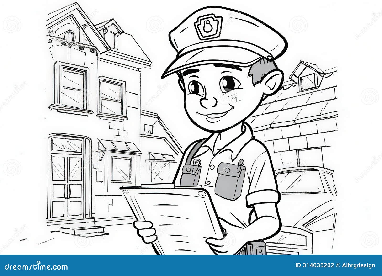 The Diligent Policemans Checklist Stock Illustration - Illustration of ...