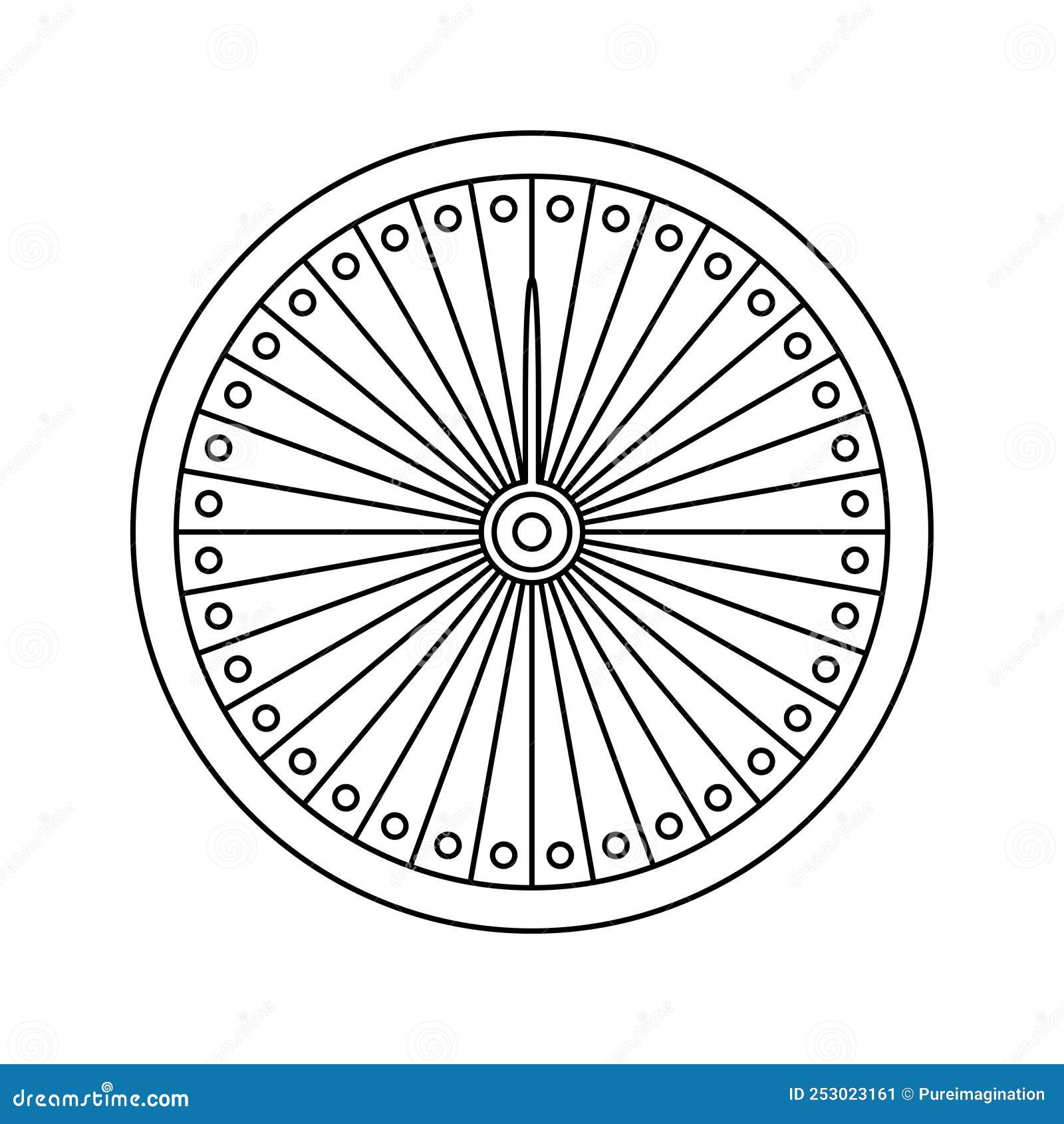 Coloring Page with Fortune Wheel for Kids Stock Vector - Illustration ...