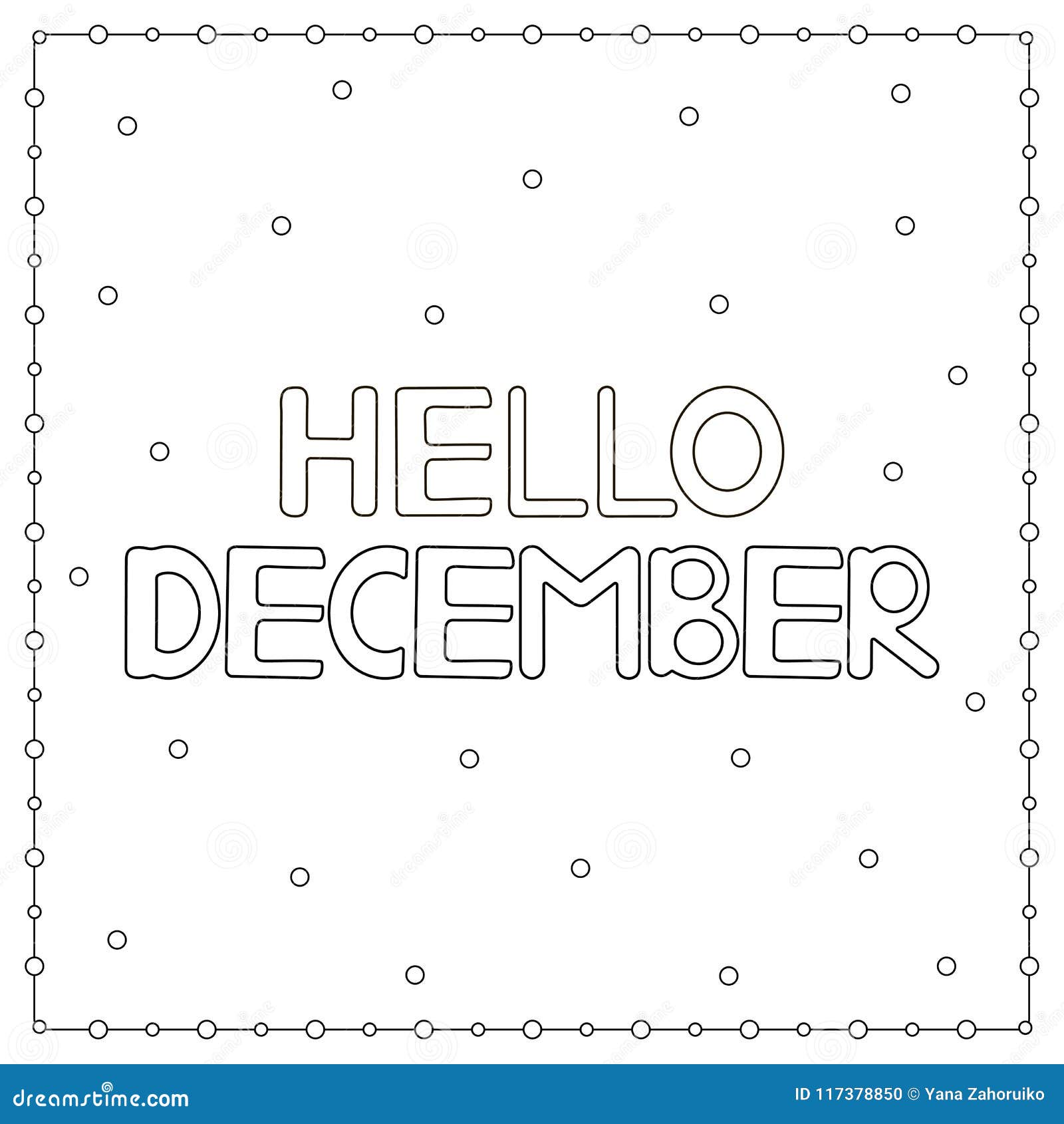 Coloring Page with Hand Drawn Text Stock Vector - Illustration of ...