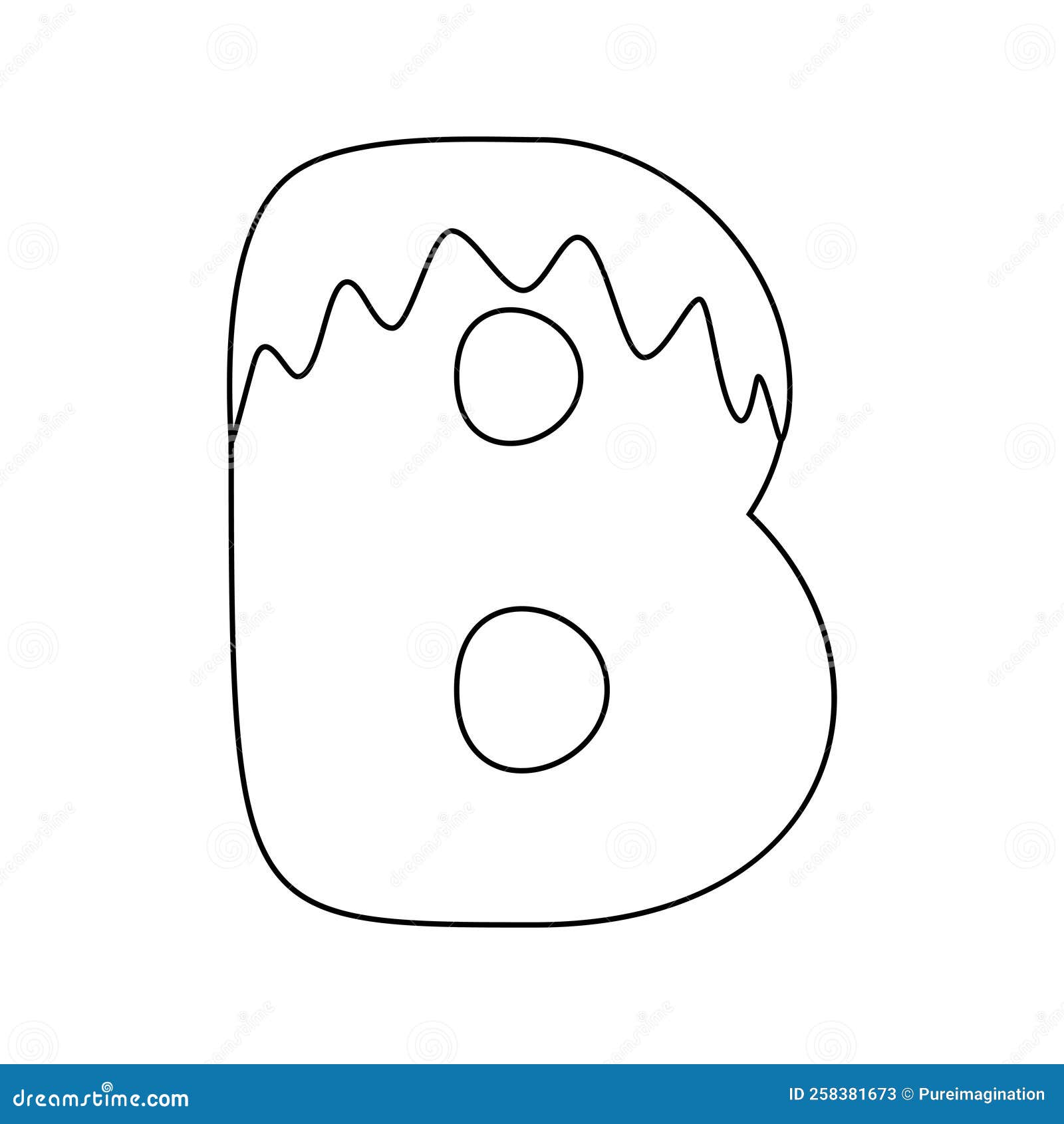 Coloring Page with Letter B for Kids Stock Vector - Illustration of ... Coloring Page with Letter B for Kids Stock Vector - Illustration of ...