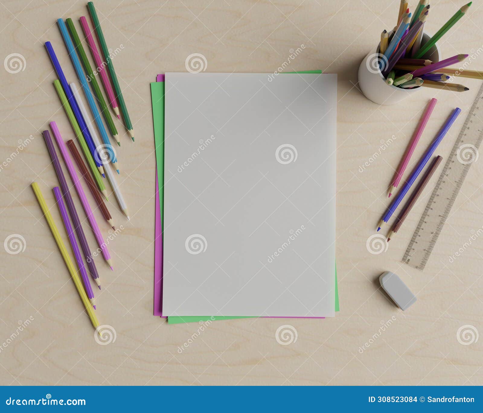 Coloring page mockup stock illustration. Illustration of mockup - 308523084