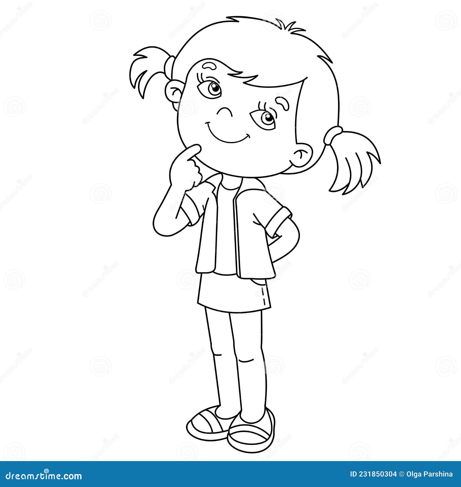 Curious Girl Holding A Magnifying Glass Vector Cartoon Illustration ... Curious Girl Holding A Magnifying Glass Vector Cartoon Illustration ...