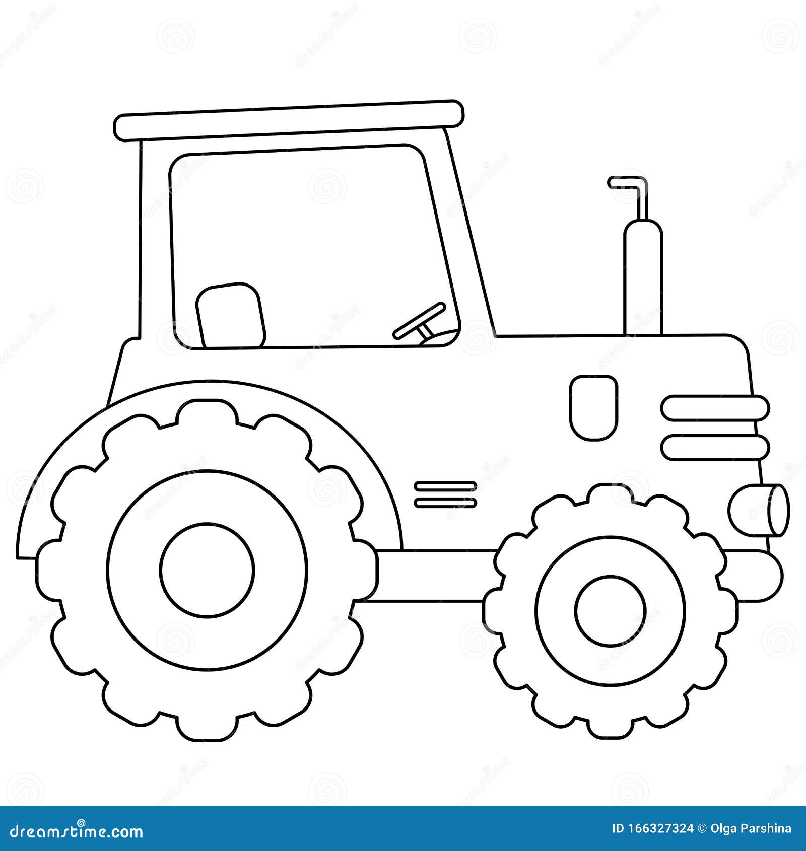 Coloring Page Outline of Cartoon Tractor. Transport Stock Vector ... Coloring Page Outline of Cartoon Tractor. Transport Stock Vector ...