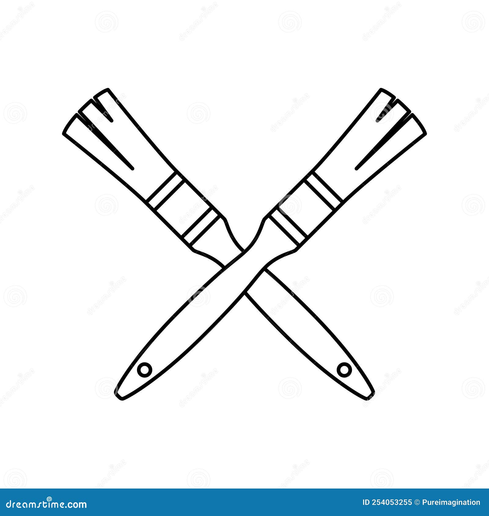 Coloring Page with Paint Brush for Kids Stock Vector - Illustration of ...