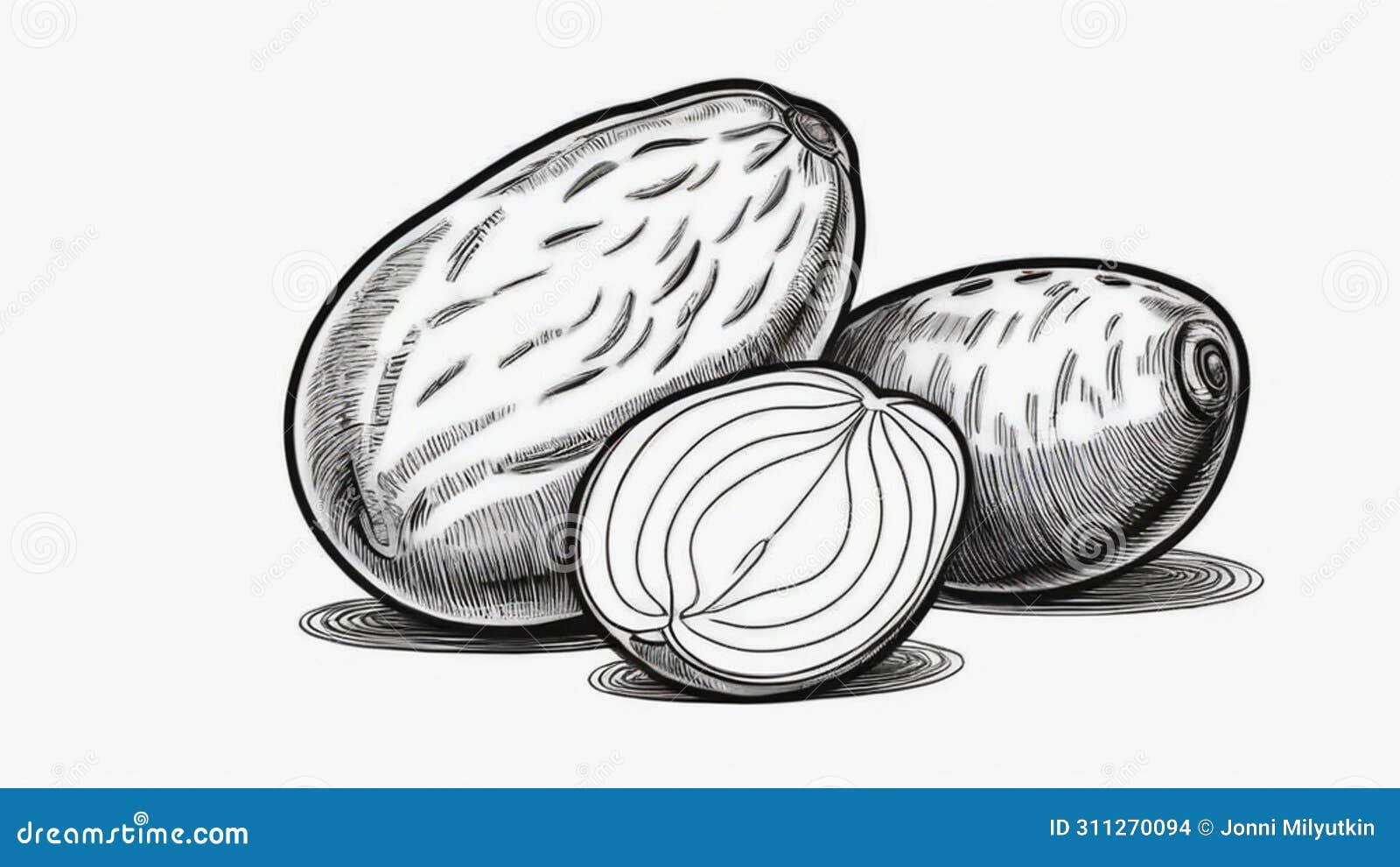 Coloring Page - Potato, Coloring Book Style Stock Illustration ...