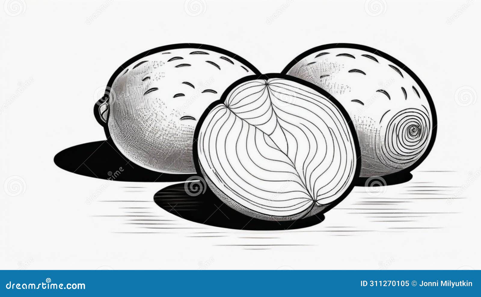 Coloring Page - Potato, Coloring Book Style Stock Illustration ...