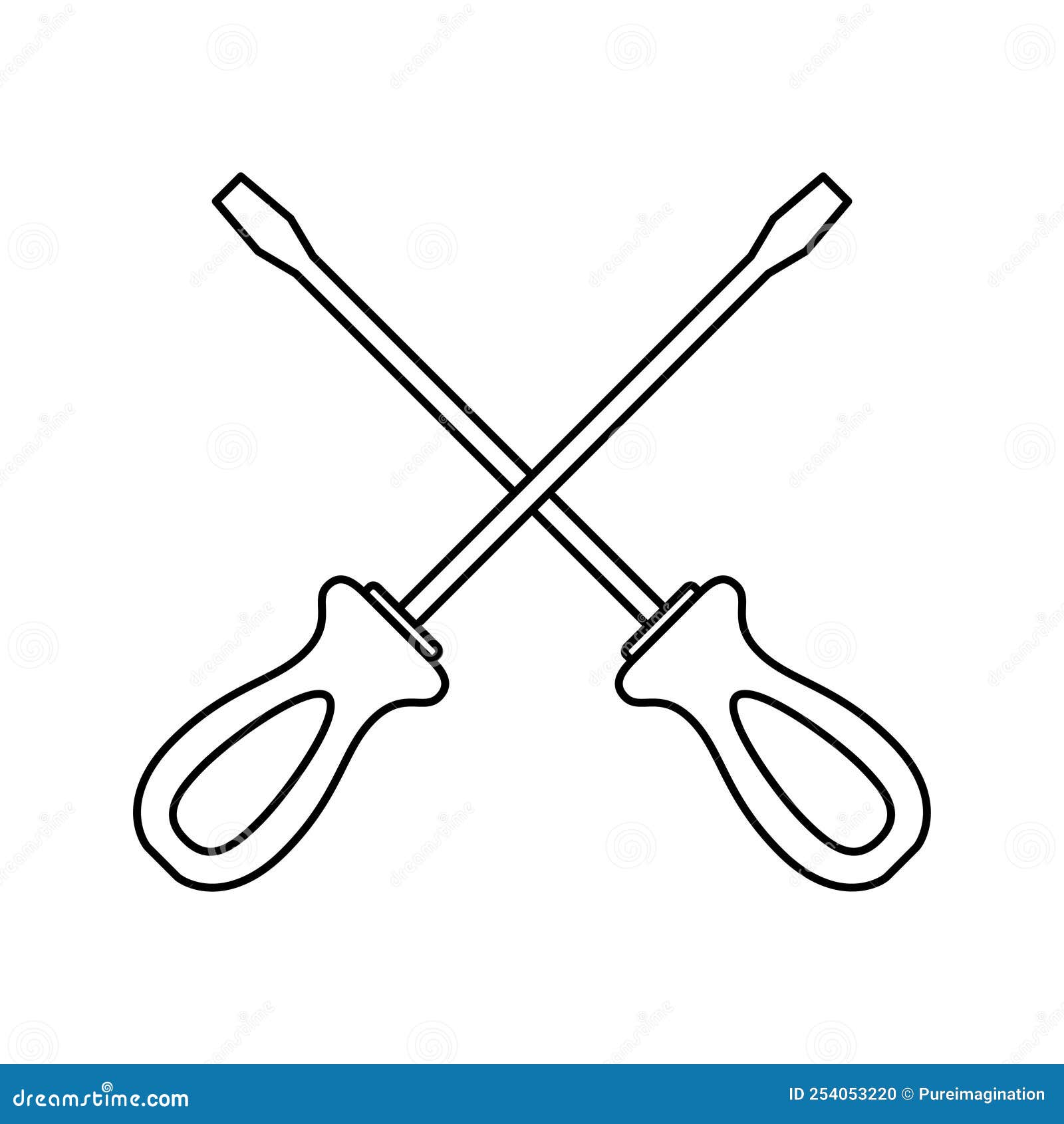Coloring Page with Screwdriver for Kids Stock Vector - Illustration of ...