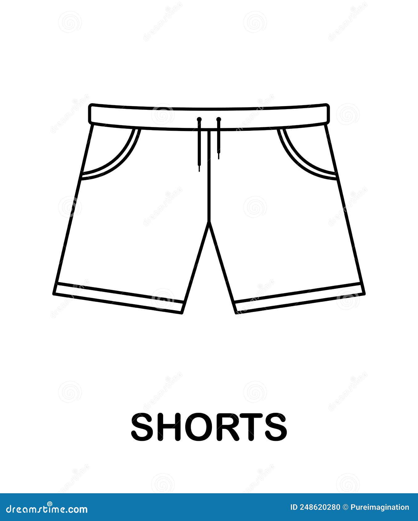 Shorts Coloring Page
