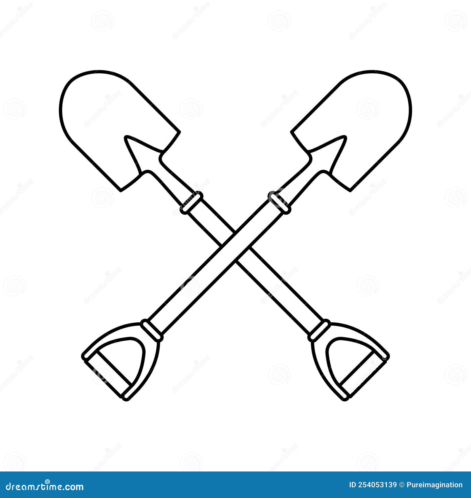 Coloring Page with Shovel for Kids Stock Vector - Illustration of games ...