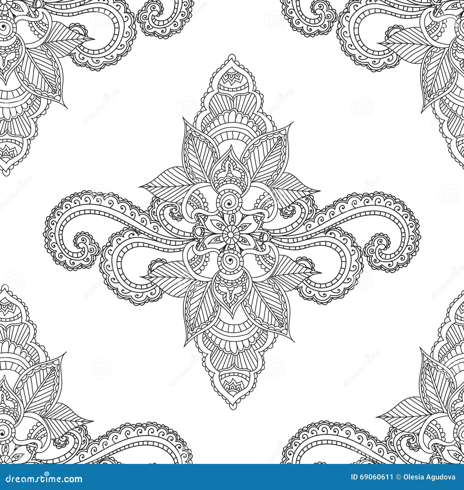 Coloring Pages for Adults. Seamles Henna Mehndi Doodles Abstract Floral ... Coloring Pages for Adults. Seamles Henna Mehndi Doodles Abstract Floral ...