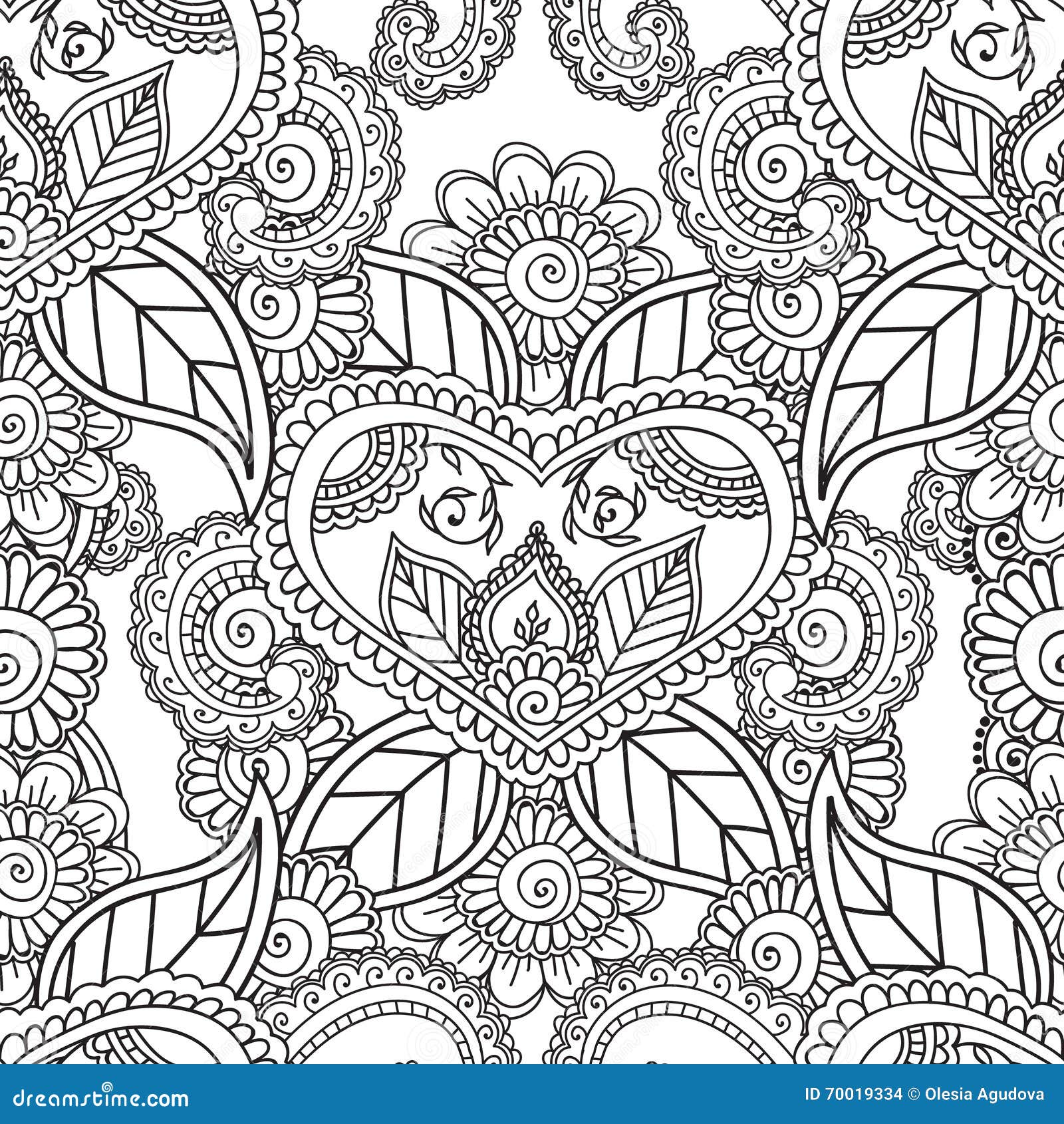 Coloring Pages for Adults. Seamles Henna Mehndi Doodles Abstract Floral ... Coloring Pages for Adults. Seamles Henna Mehndi Doodles Abstract Floral ...
