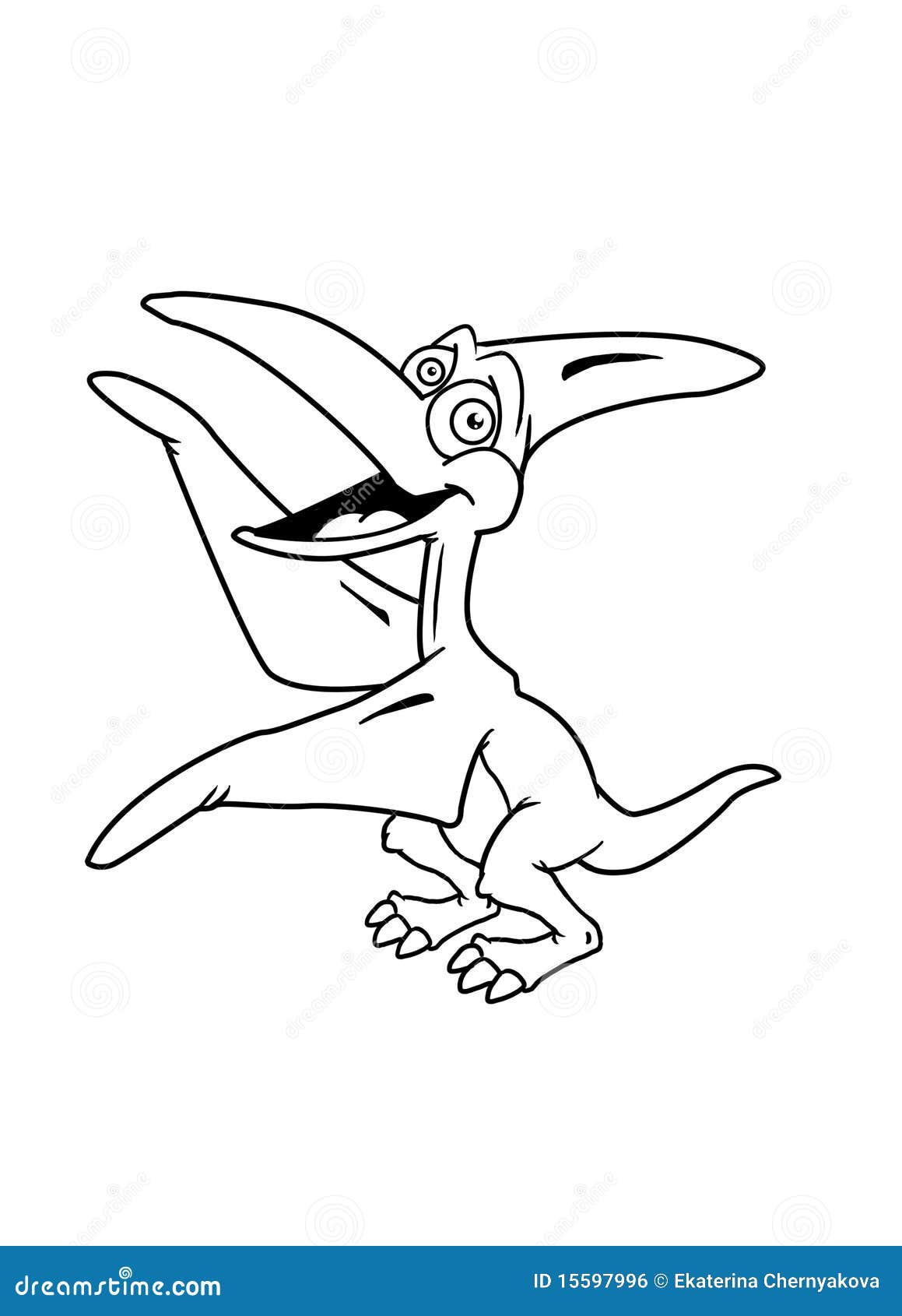 Dinosaur With Wing Vector Illustration | CartoonDealer.com #33027430