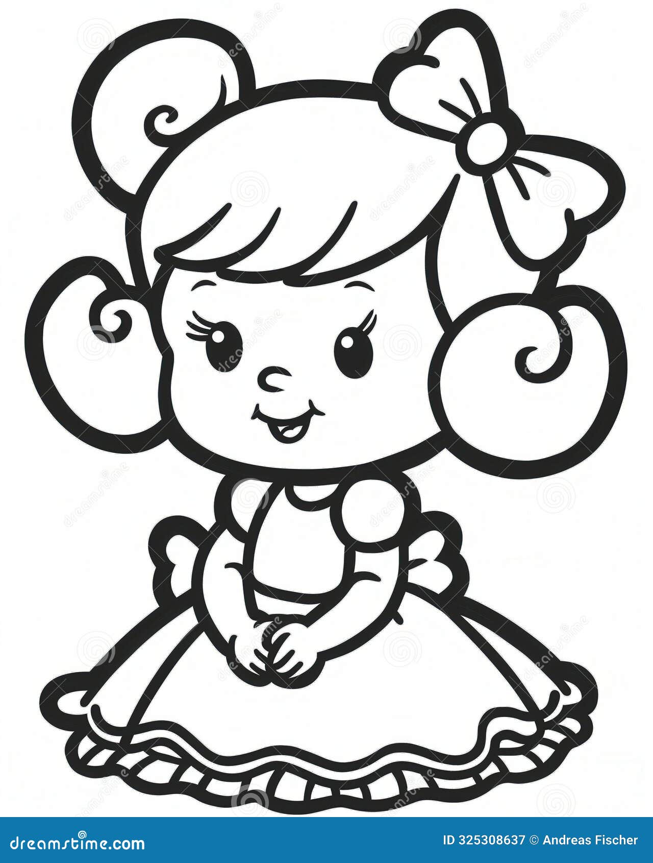 Coloring Pages for Kids, Coloring Girl. Stock Image - Image of shape ...