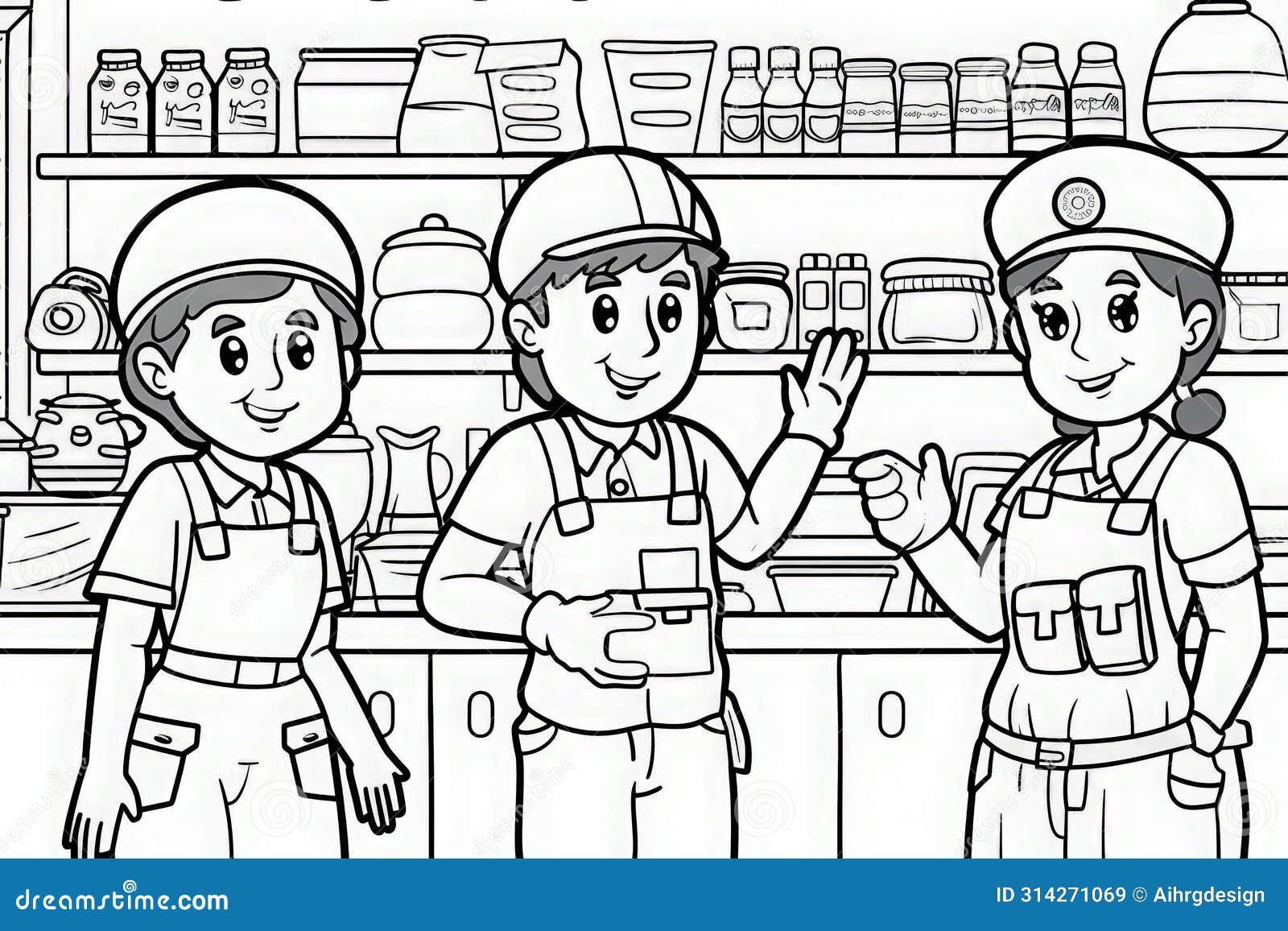 Urban Champions Storefront Guardians Stock Illustration - Illustration ...