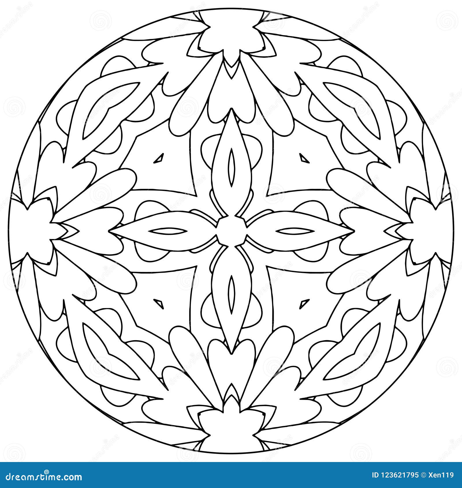 Patterned Circle for Coloring Stock Image - Illustration of circle ...