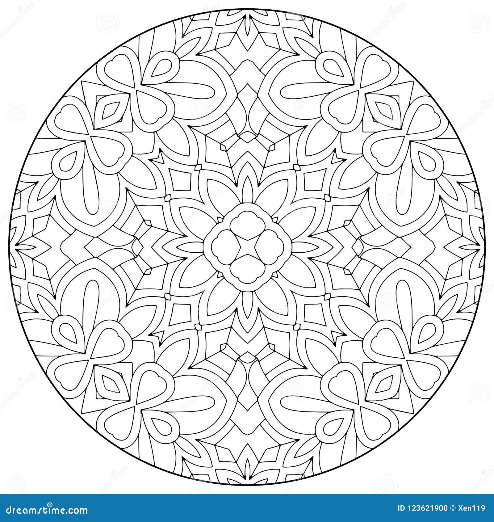 Patterned Circle for Coloring Stock Photo - Illustration of graphic ...