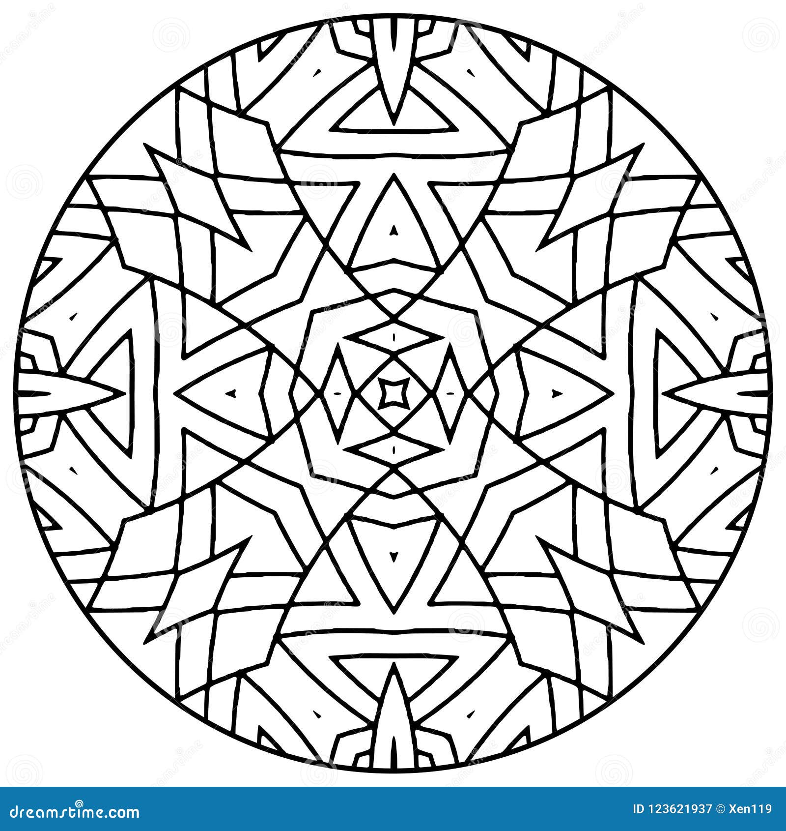Patterned Circle for Coloring Stock Image - Illustration of abstract ...