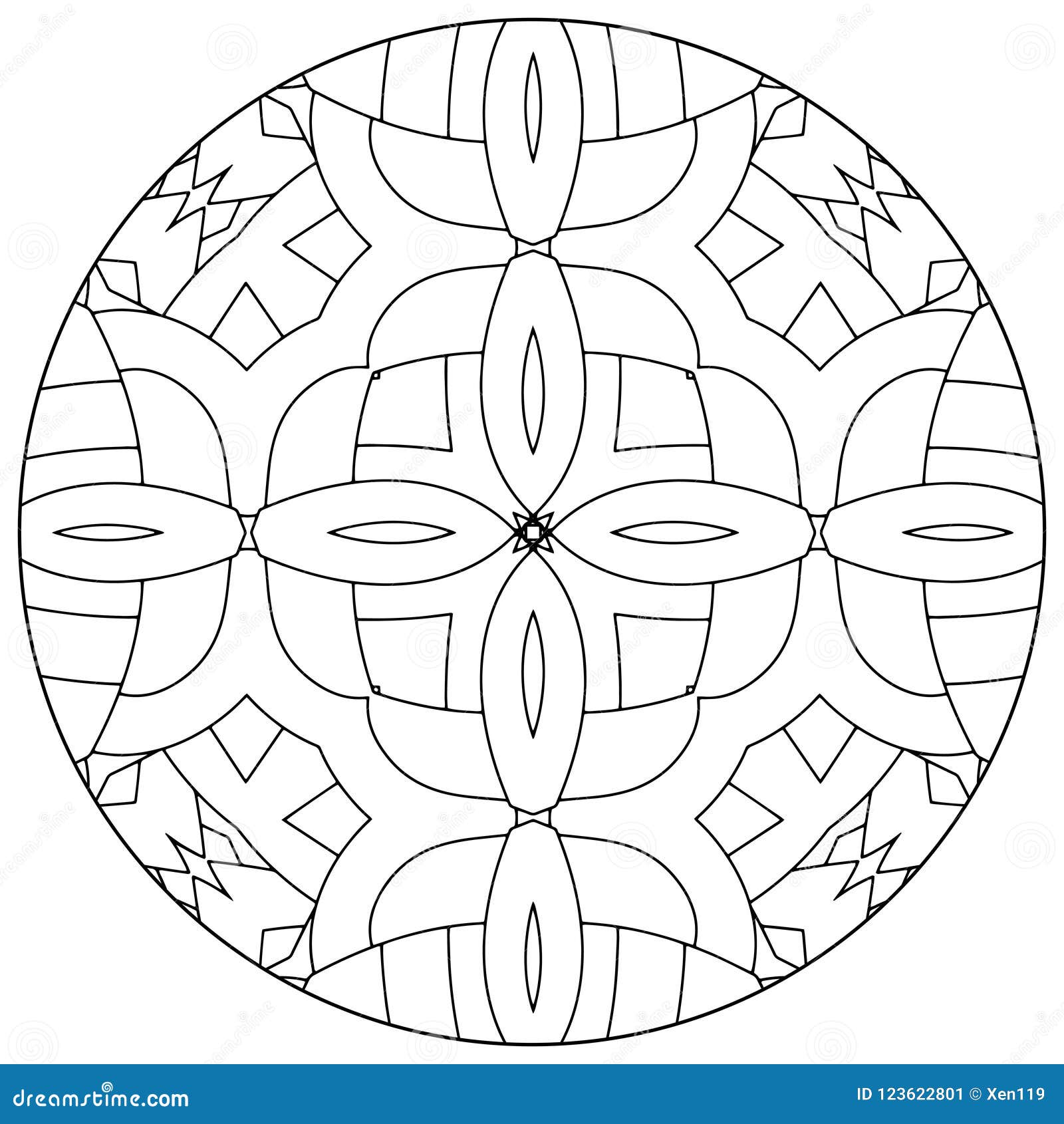 Patterned Circle for Coloring Stock Image - Illustration of decorative ...