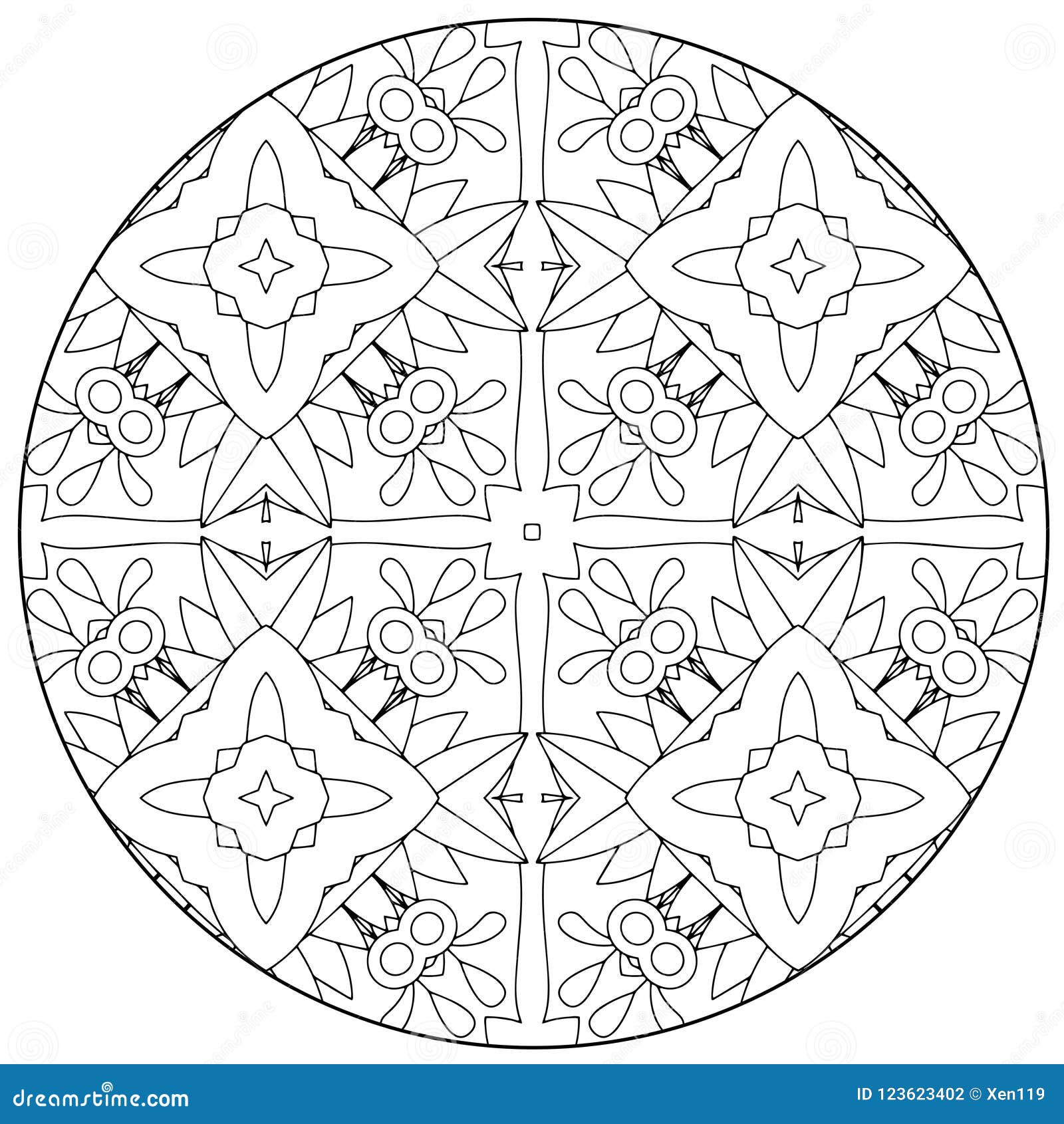 Patterned Circle for Coloring Stock Photo - Illustration of card ...