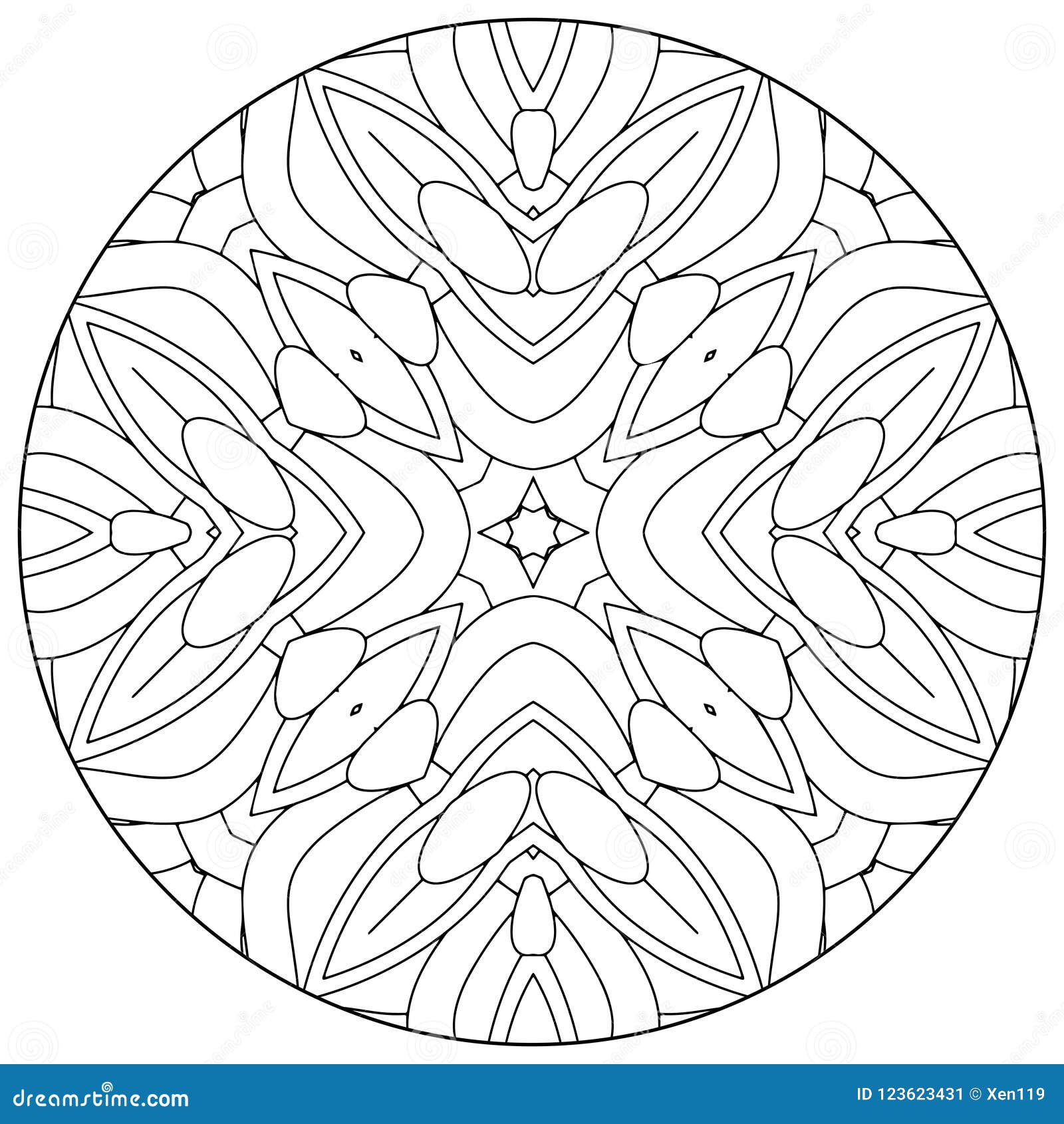 Patterned Circle for Coloring Stock Image - Illustration of ornament ...