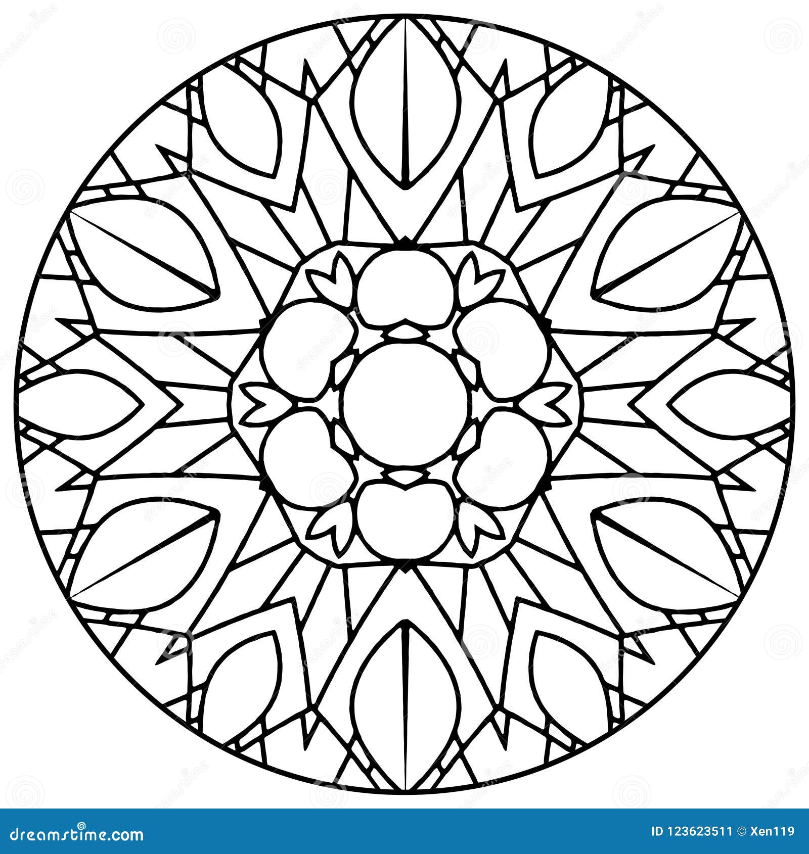 Patterned Circle for Coloring Stock Image - Illustration of gradient ...