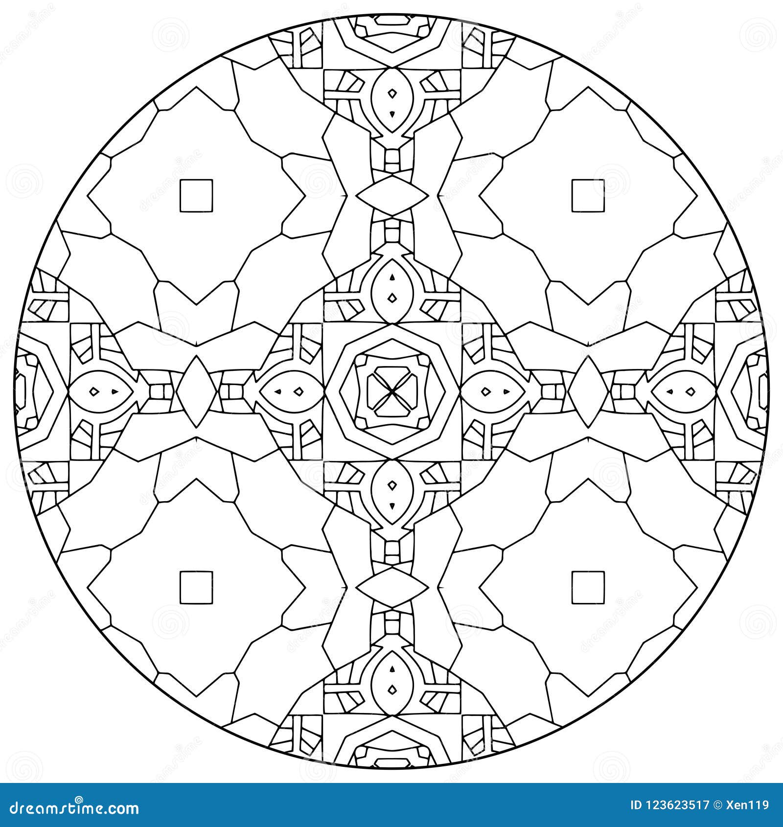 Patterned Circle for Coloring Stock Image - Illustration of abstract ...