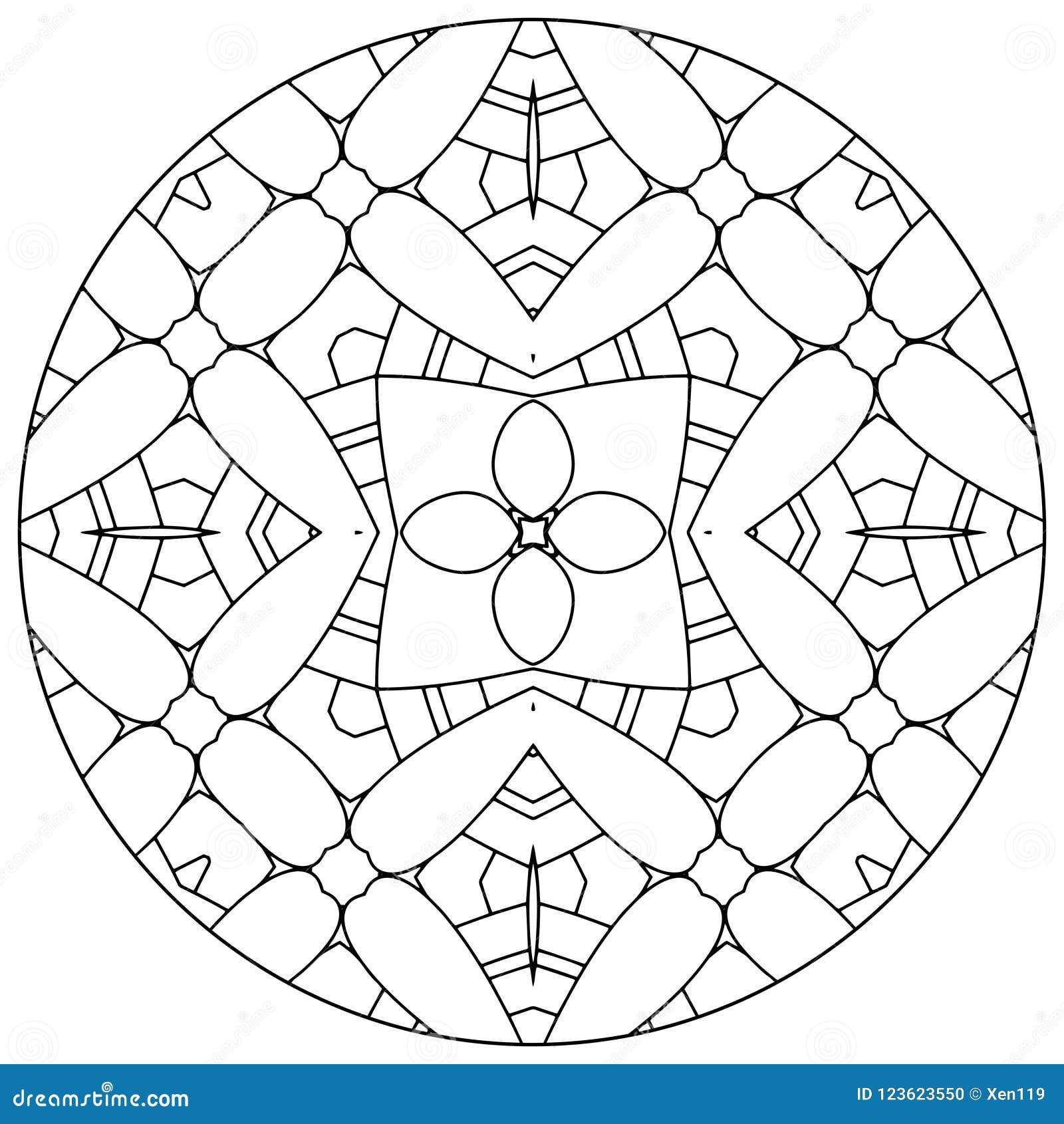 Patterned Circle for Coloring Stock Photo - Illustration of creative ...