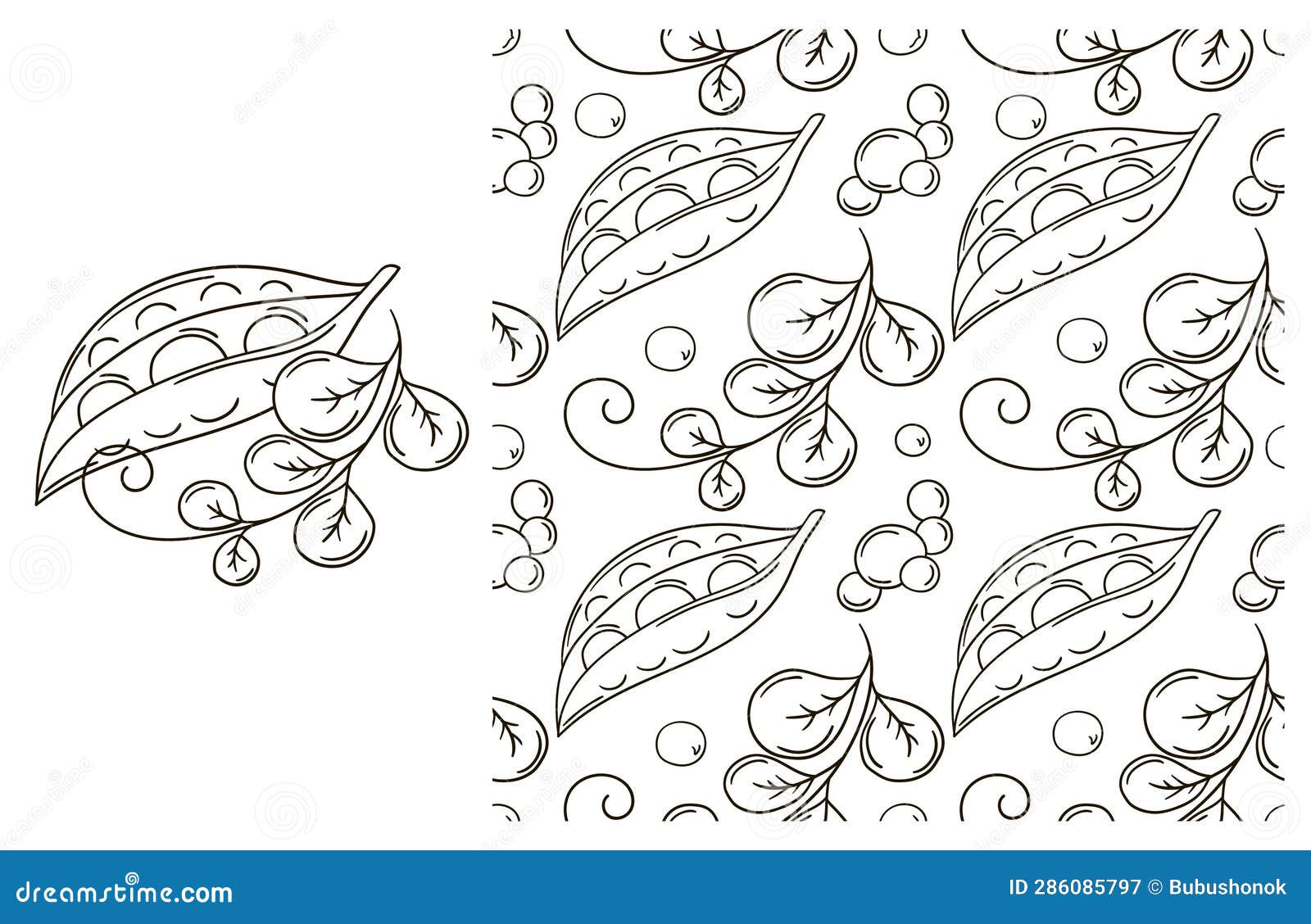 How To Draw Peas Vegetable With A Cute Face. Educational Step By Step ...