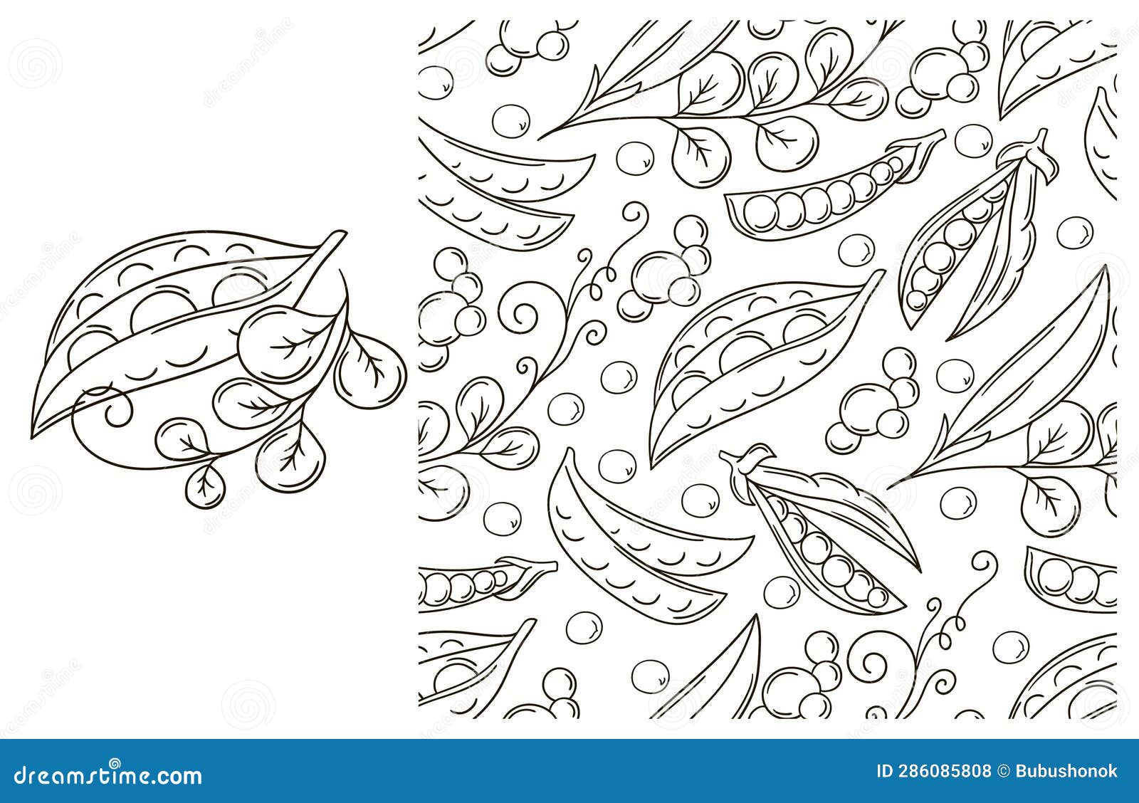 How To Draw Peas Vegetable With A Cute Face. Educational Step By Step ...