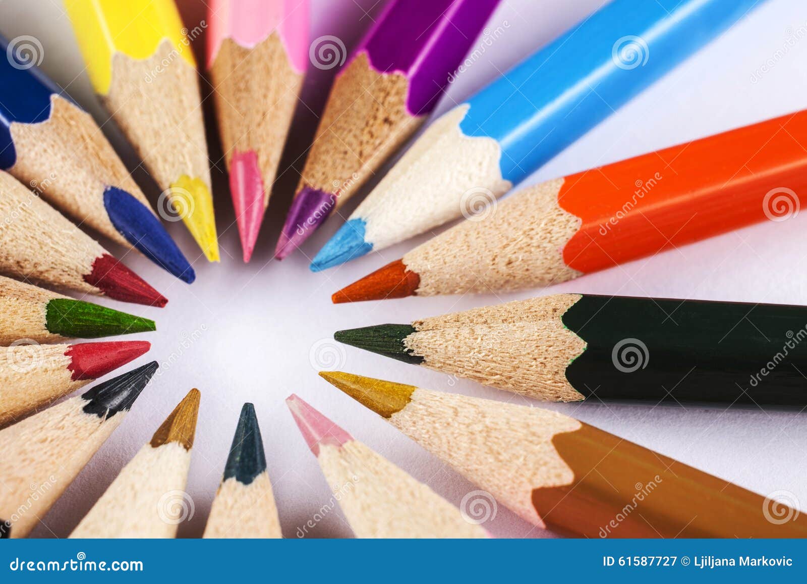 Coloring Pencils In Pyramid At An Angle Stock Photo | CartoonDealer.com ...