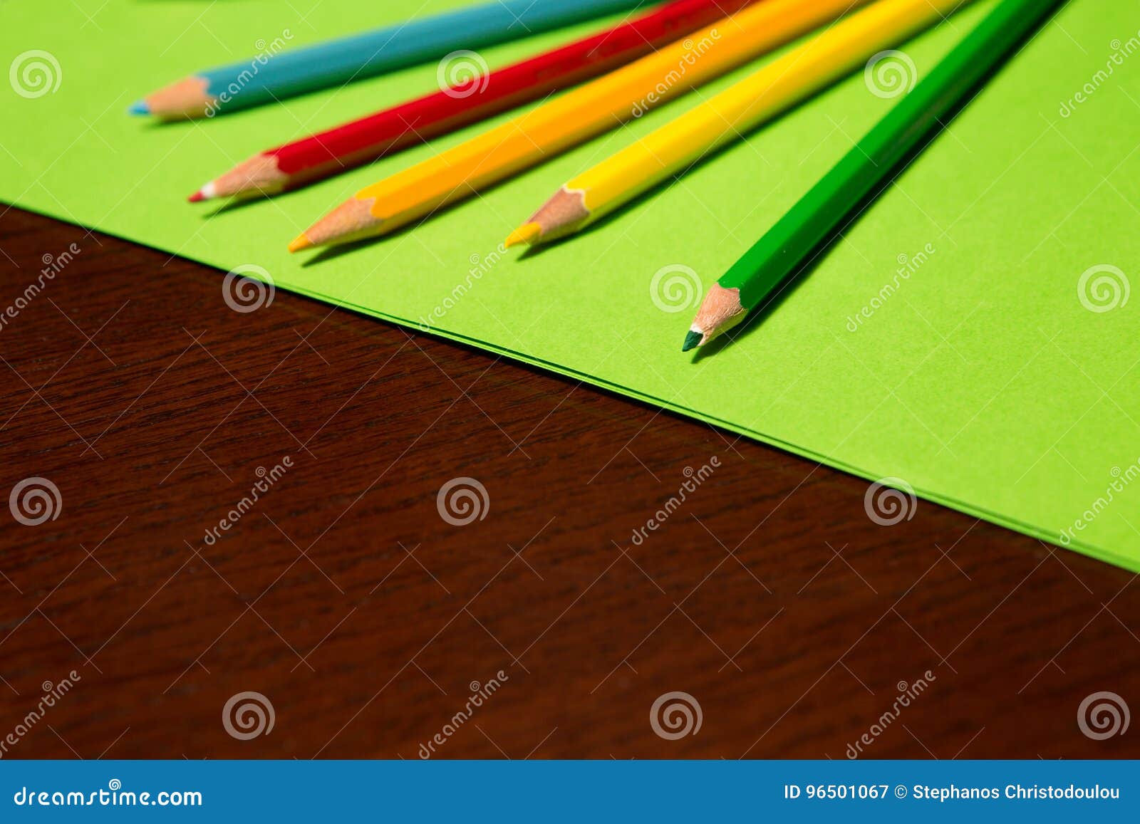 Coloring Pencils on Colored Paper Stock Image - Image of back, pencils ...