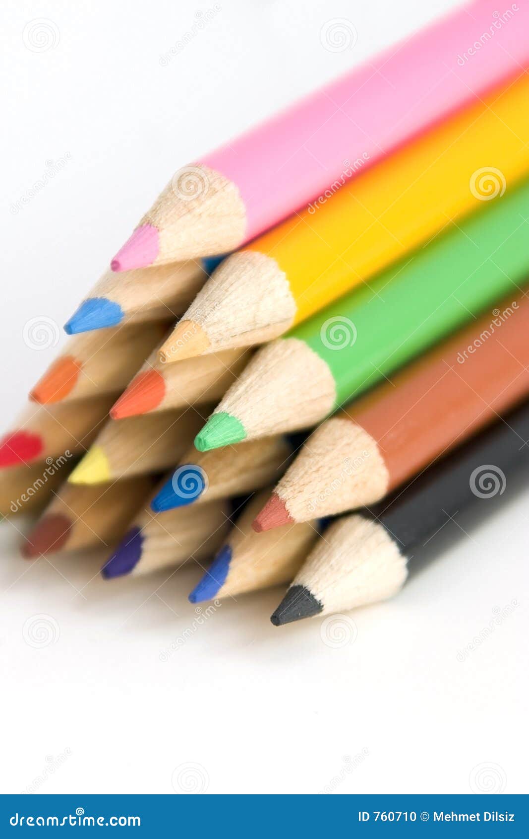 Coloring Pencils in Pyramid at an Angle Stock Photo - Image of orange ...