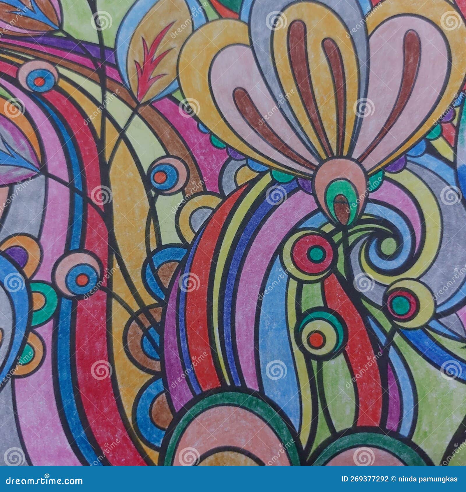 Coloring session stock photo. Image of rainbow, pencil - 269377292