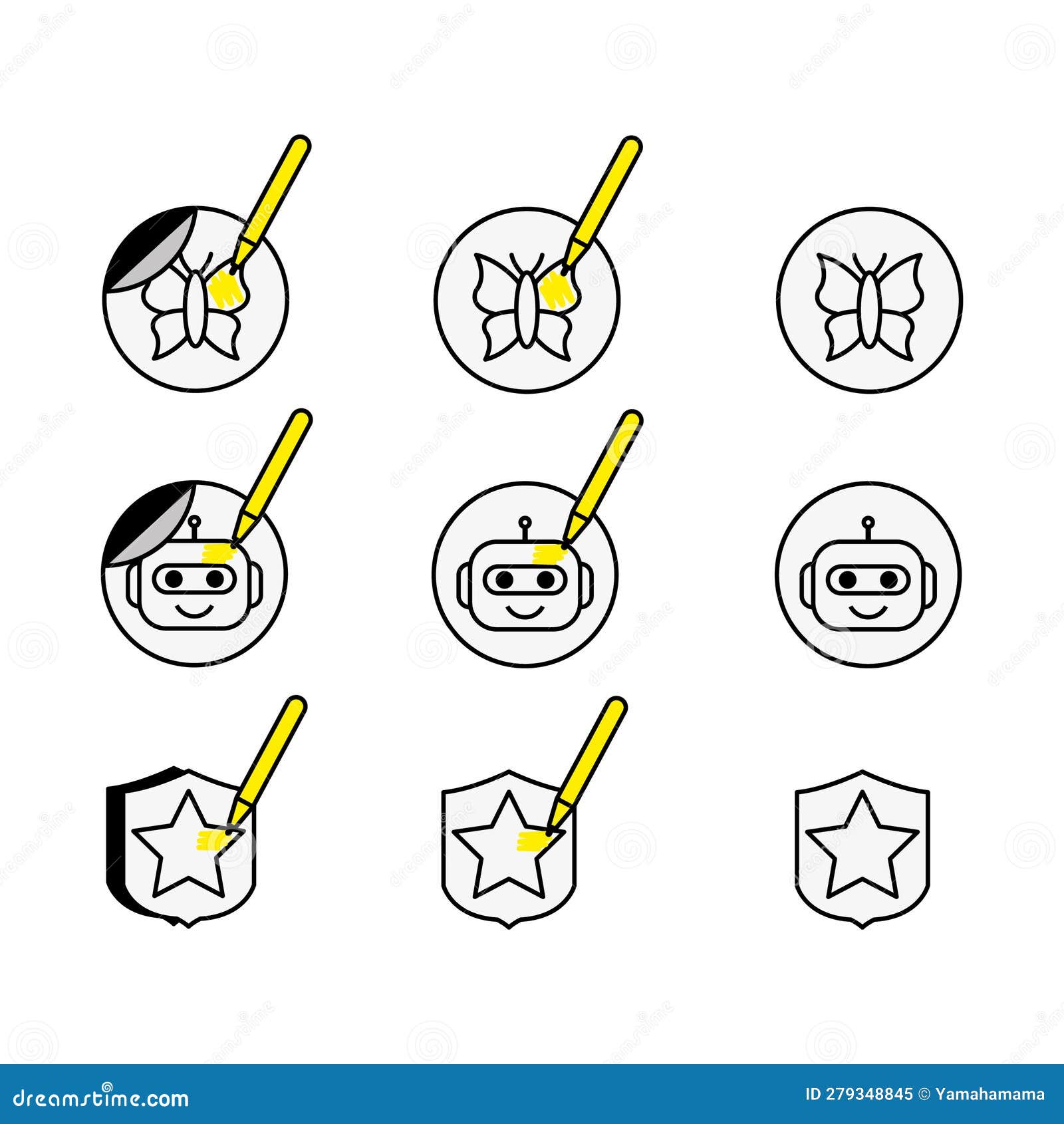 Coloring stock vector. Illustration of drawing, coloring - 279348845