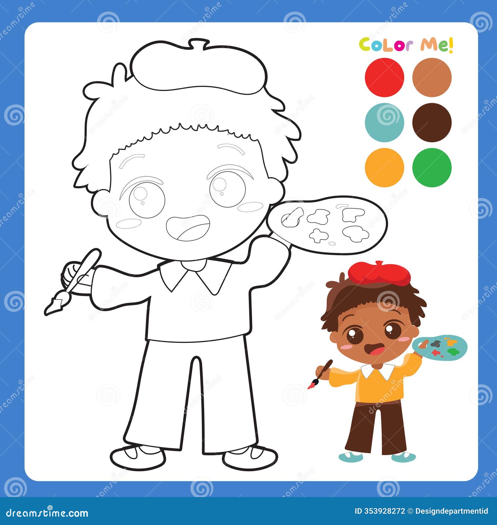 Coloring Worksheet Page. Educational Printable Coloring Worksheet Stock ...