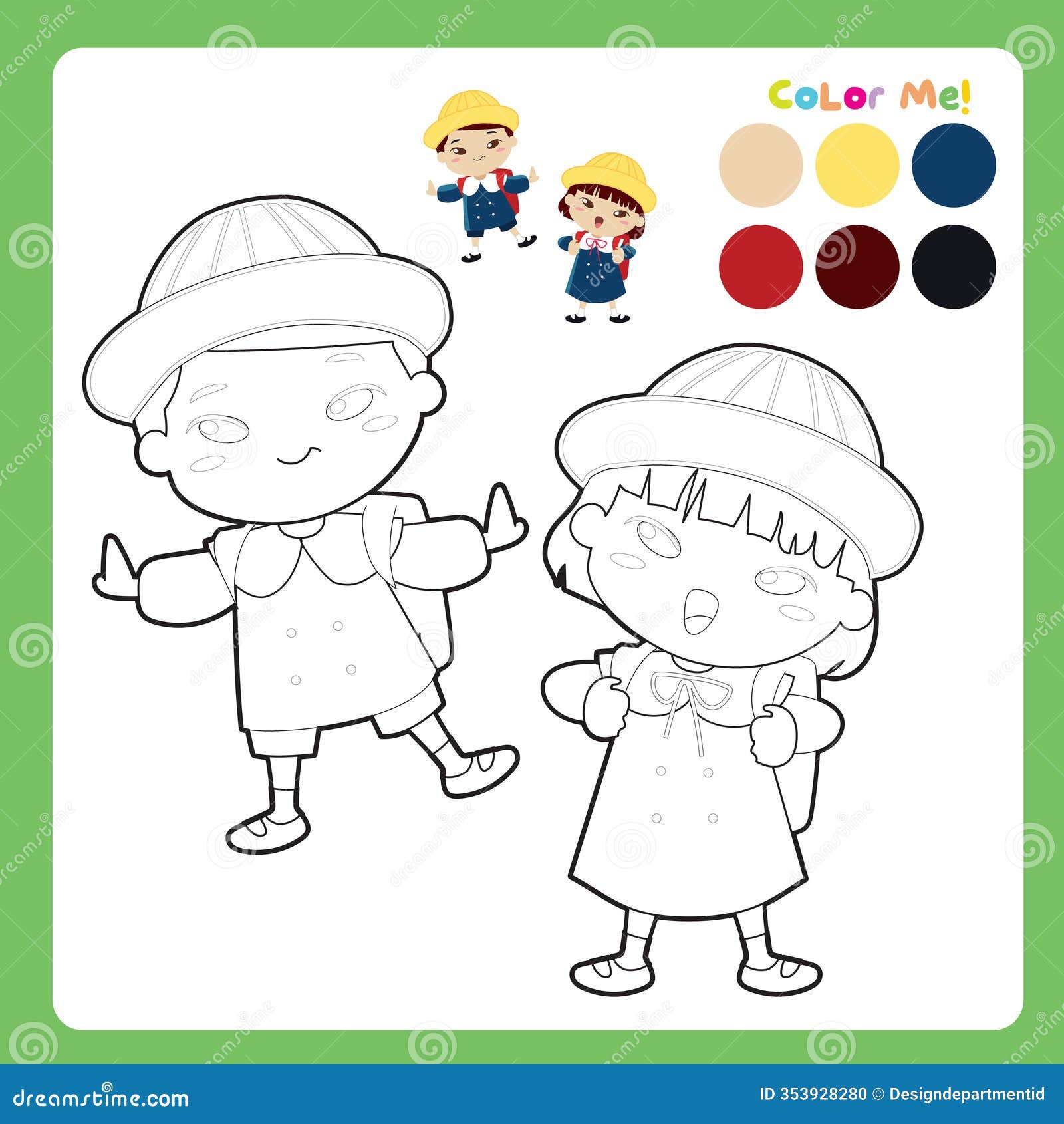 Coloring Worksheet Page. Educational Printable Coloring Worksheet Stock ...