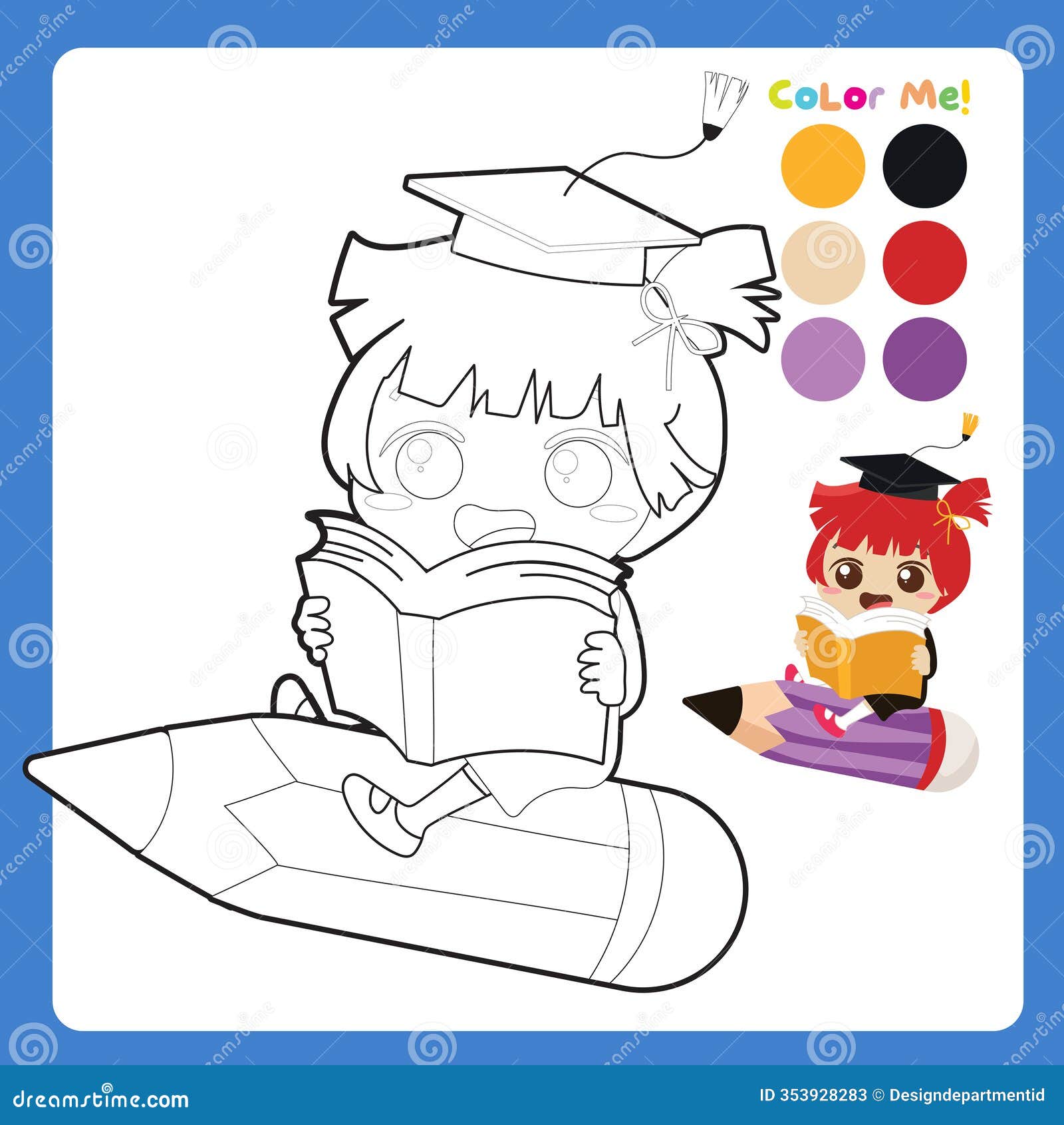 Coloring Worksheet Page. Educational Printable Coloring Worksheet Stock ...