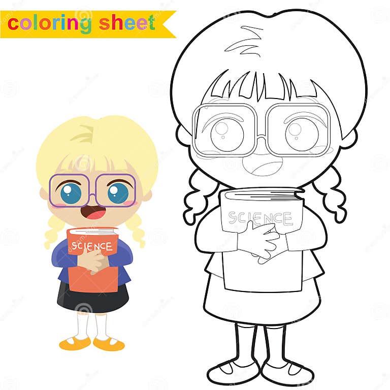 Coloring Worksheet Page. Educational Printable Coloring Worksheet Stock ...