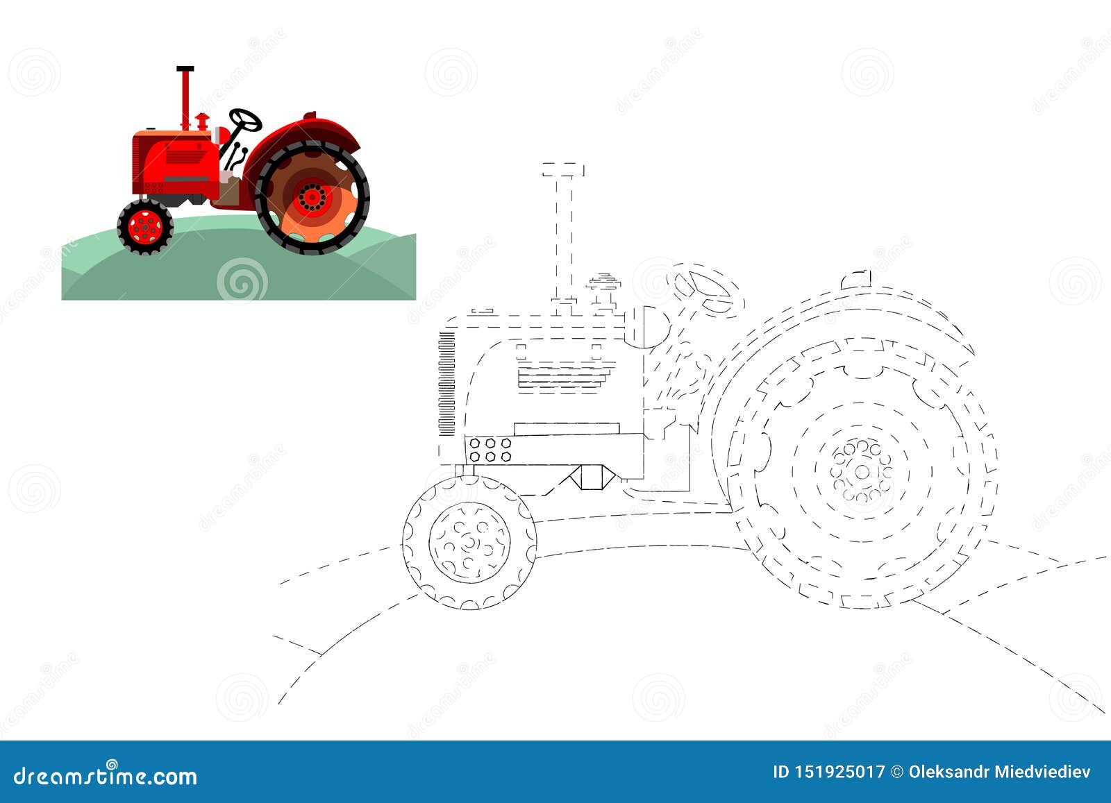 Coloring. Simple Educational Game For Children. Vector Illustration Of ...