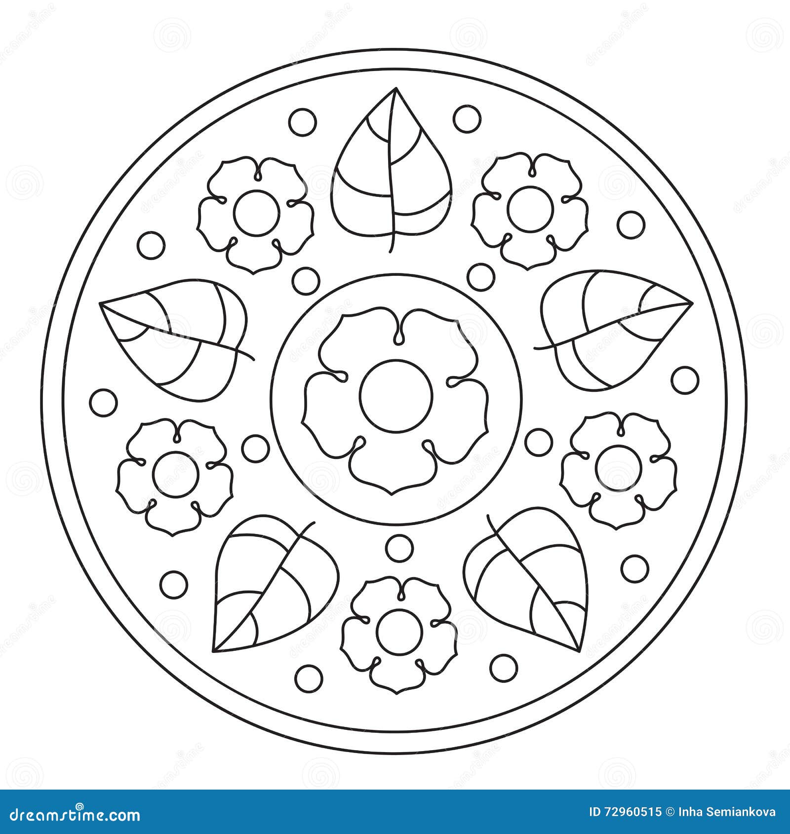 Coloring Simple Sun Mandala Vector Illustration | CartoonDealer.com ...