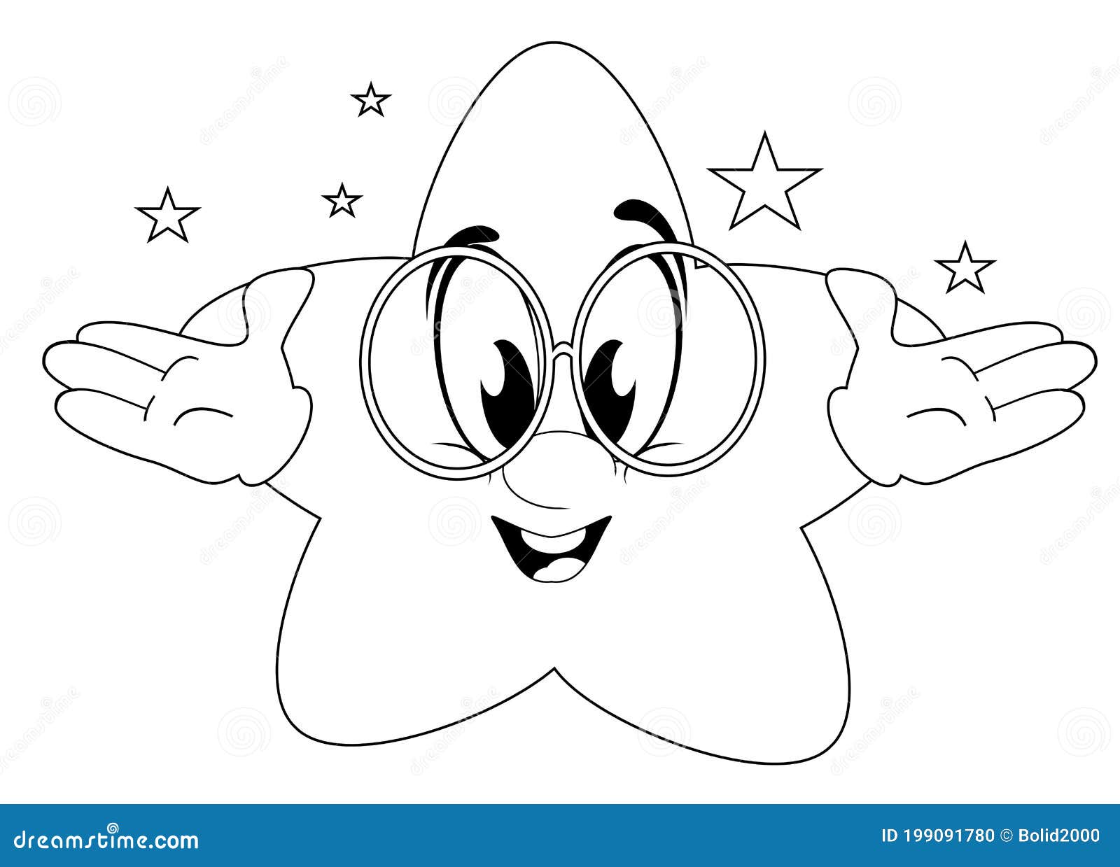 Coloring Star And Cloud Stock Photo | CartoonDealer.com #199091844